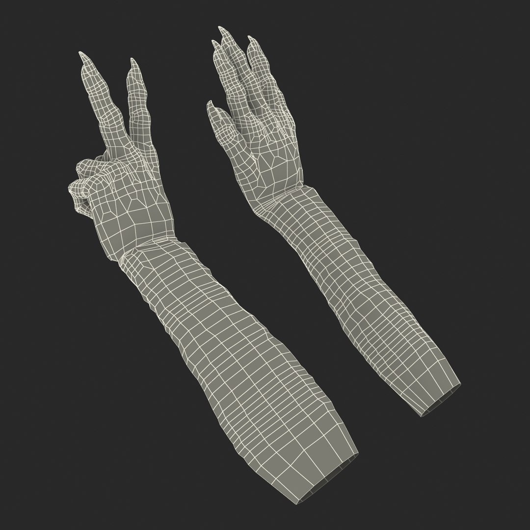 3d goblin hands pose 5