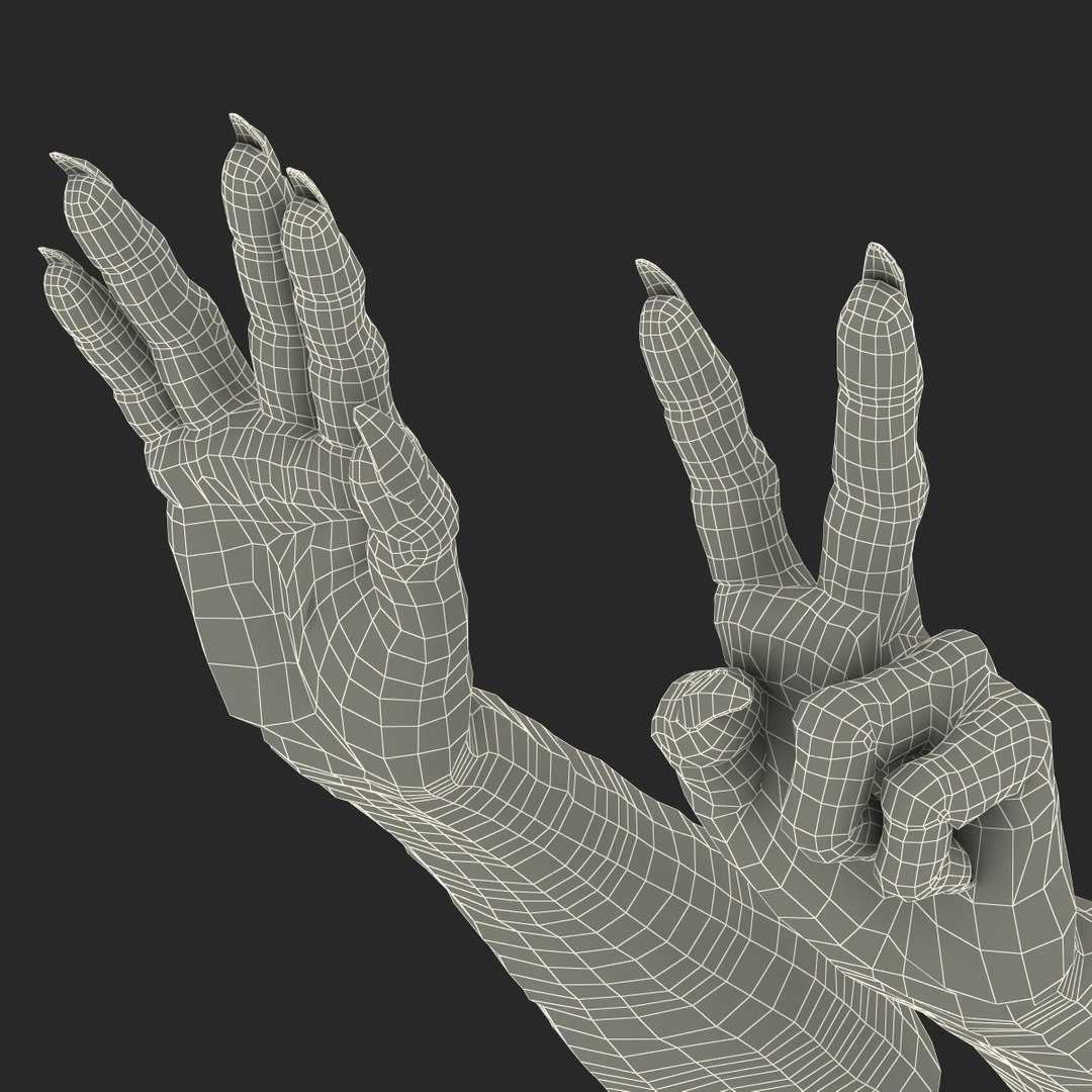 3d goblin hands pose 5
