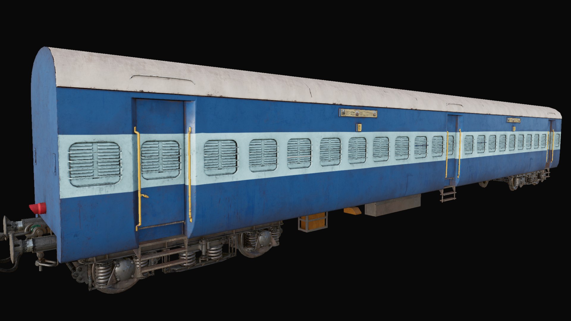 3D Indian Railways ICF Coach Train - TurboSquid 2433535