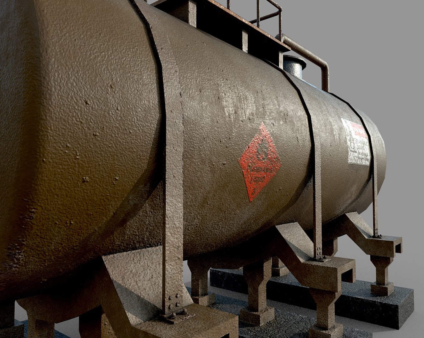 3D Industrial Green Tank - TurboSquid 1750807