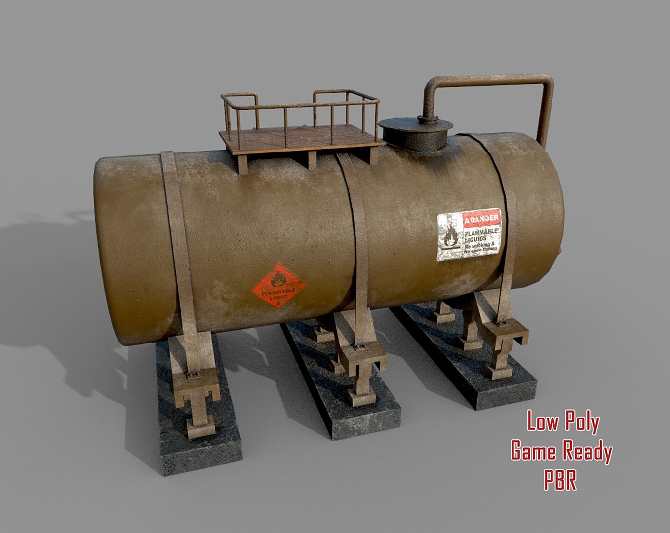 3D Industrial Green Tank - TurboSquid 1750807