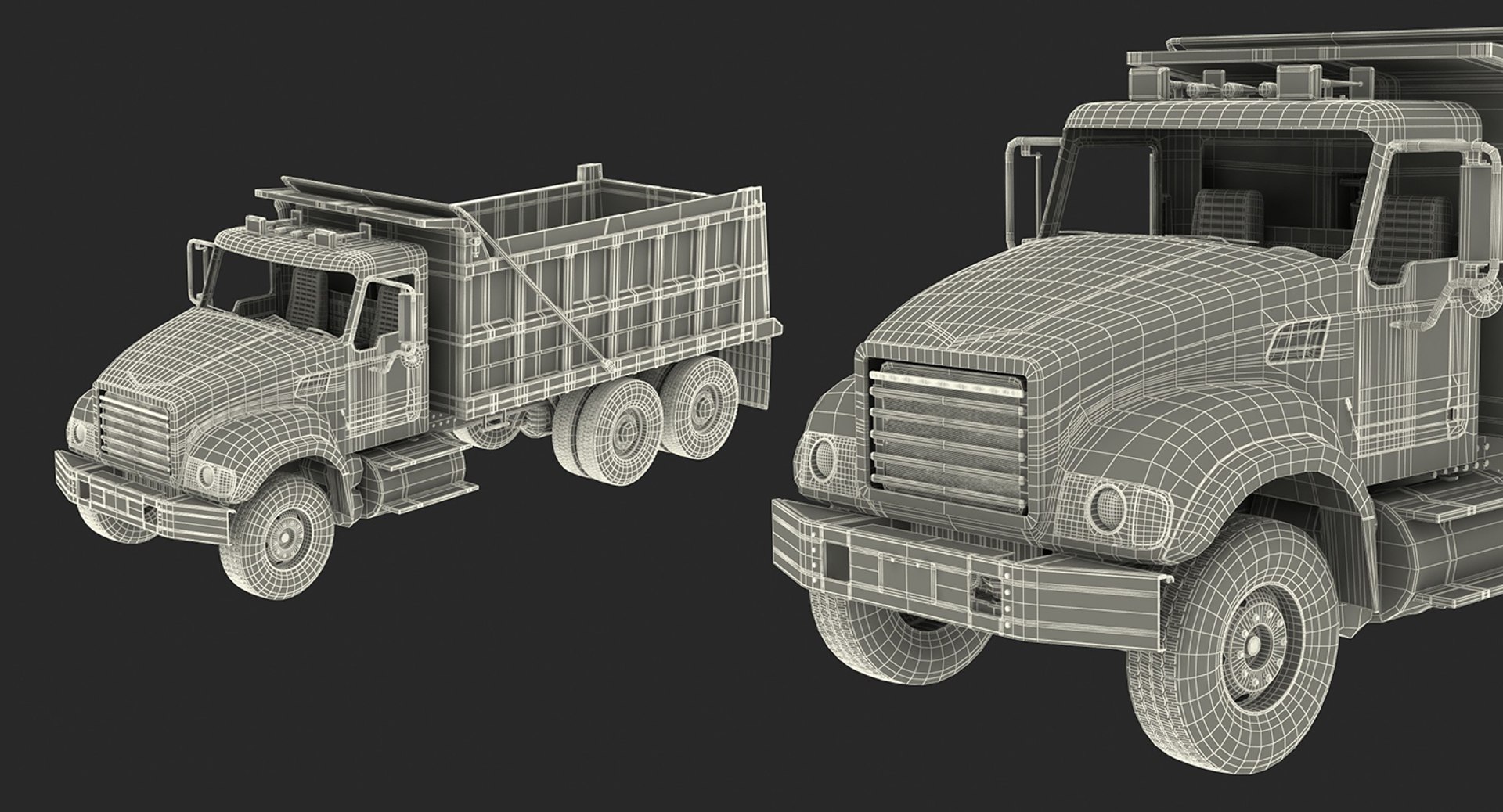 3D big trucks rigged - TurboSquid 1203397