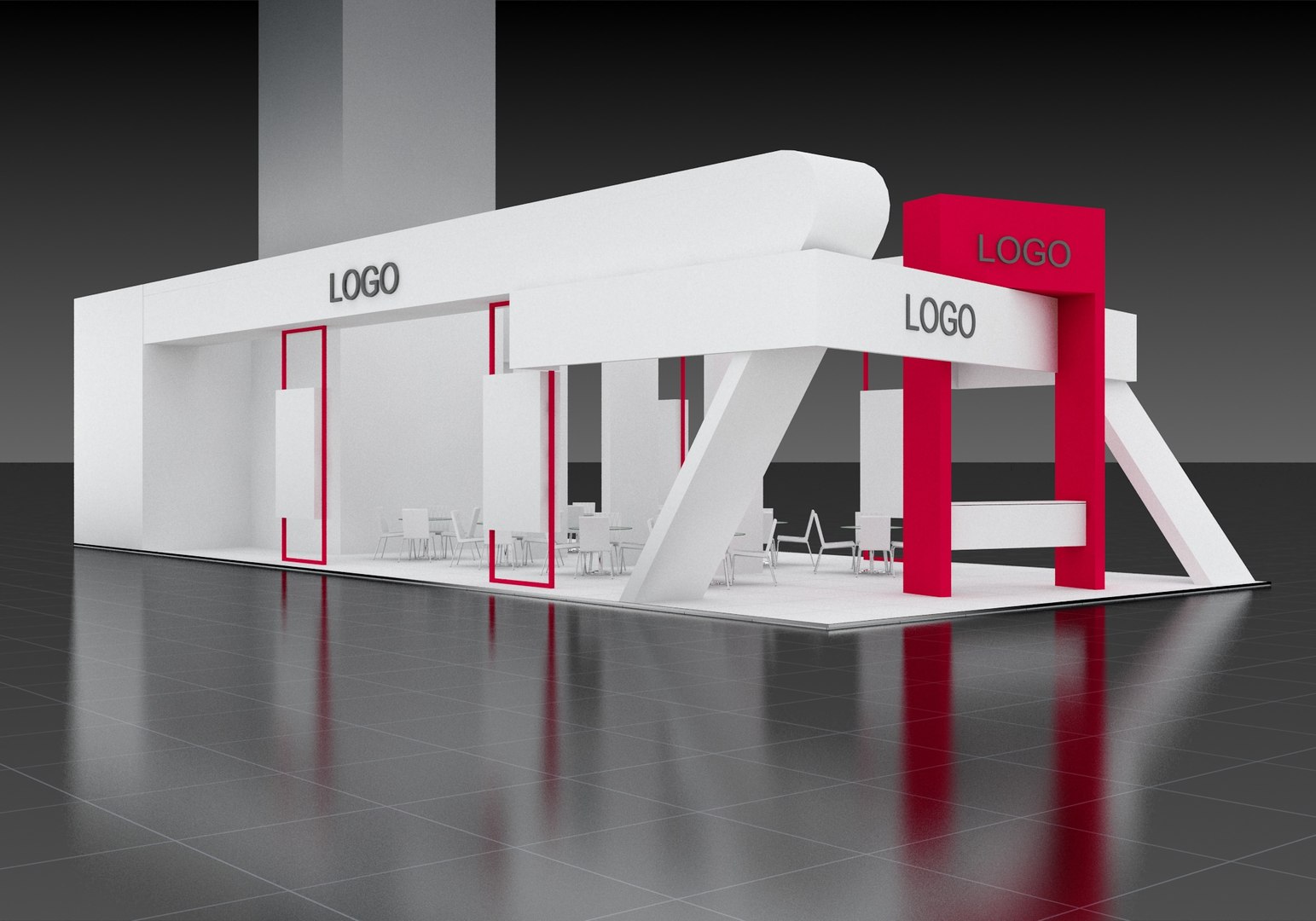 3D Exhibition stand - TurboSquid 2009884