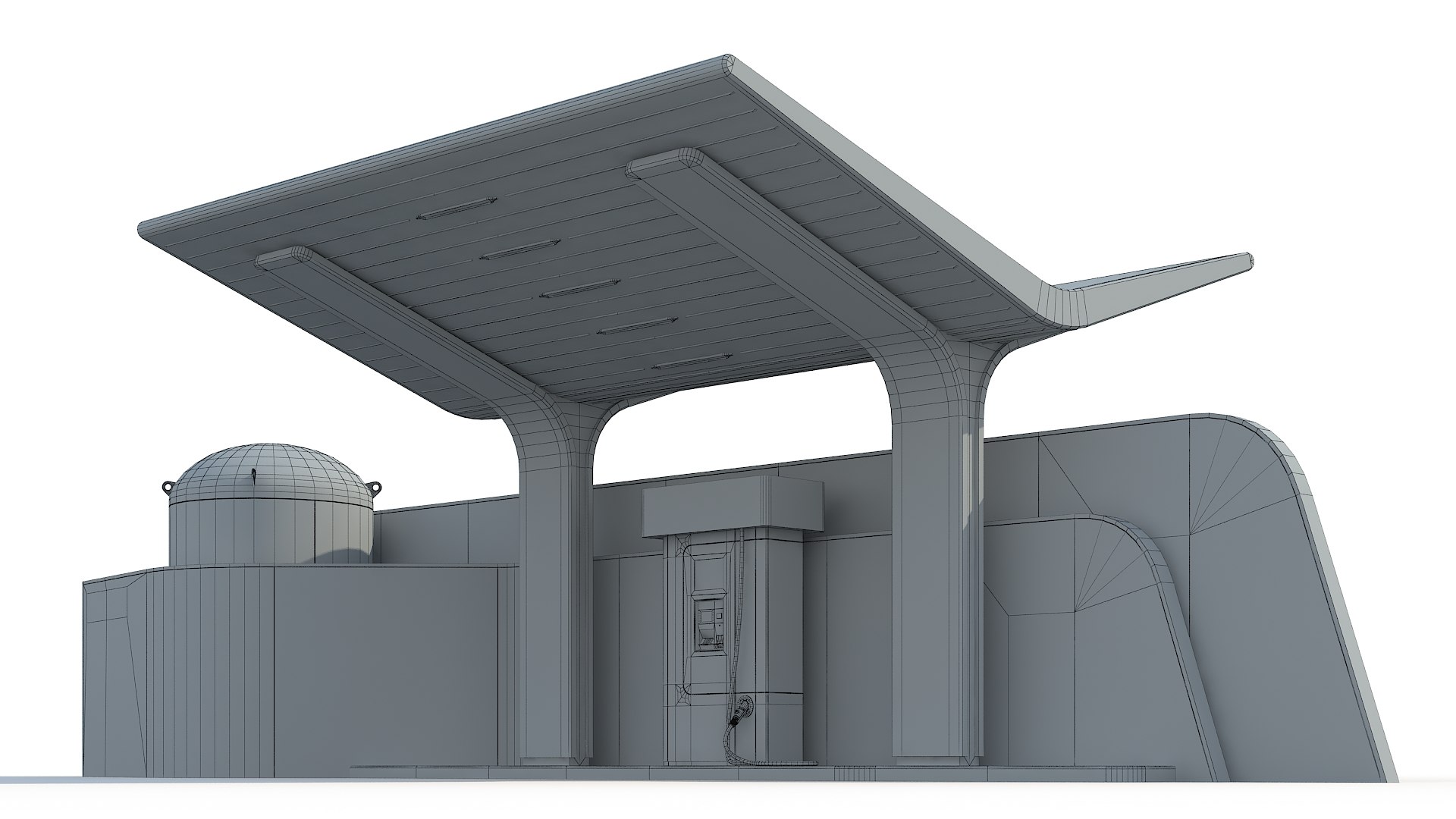 Hydrogen Gas Station Model - TurboSquid 1491276