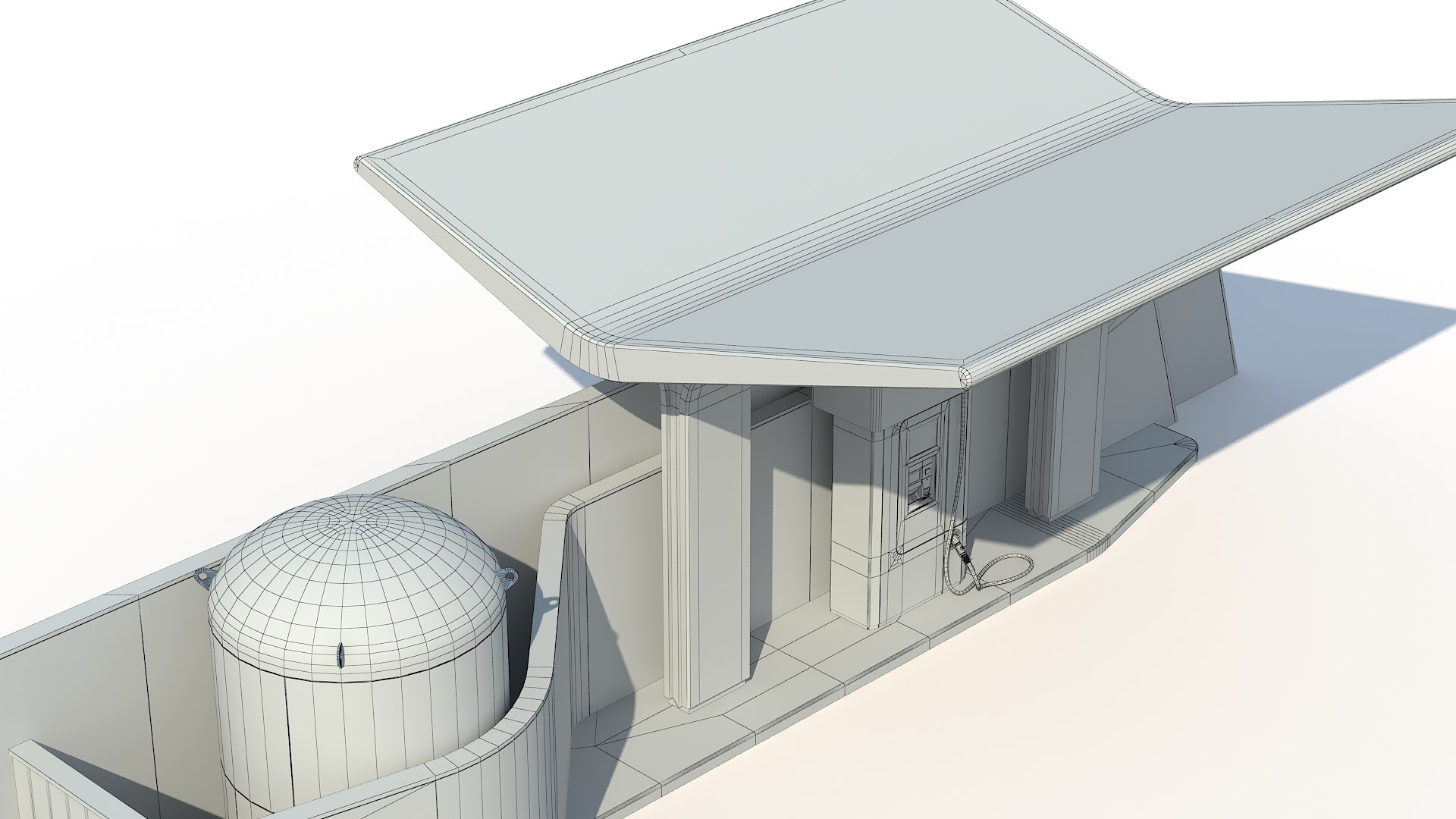 Hydrogen Gas Station Model - TurboSquid 1491276