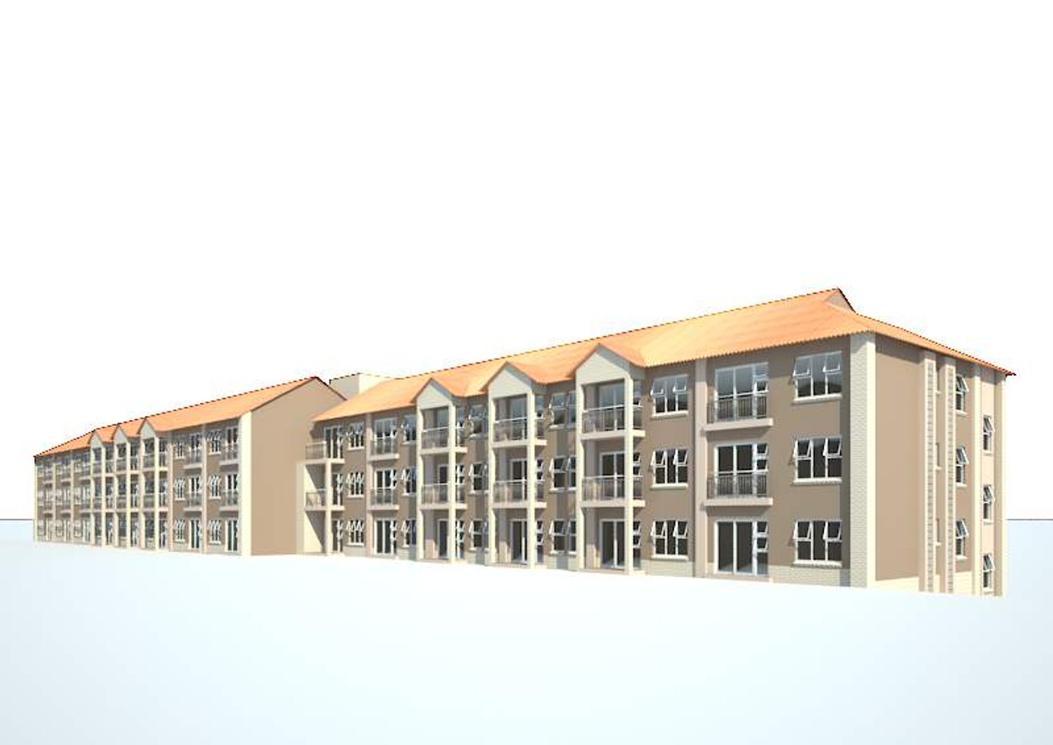 apartment complex 3d model