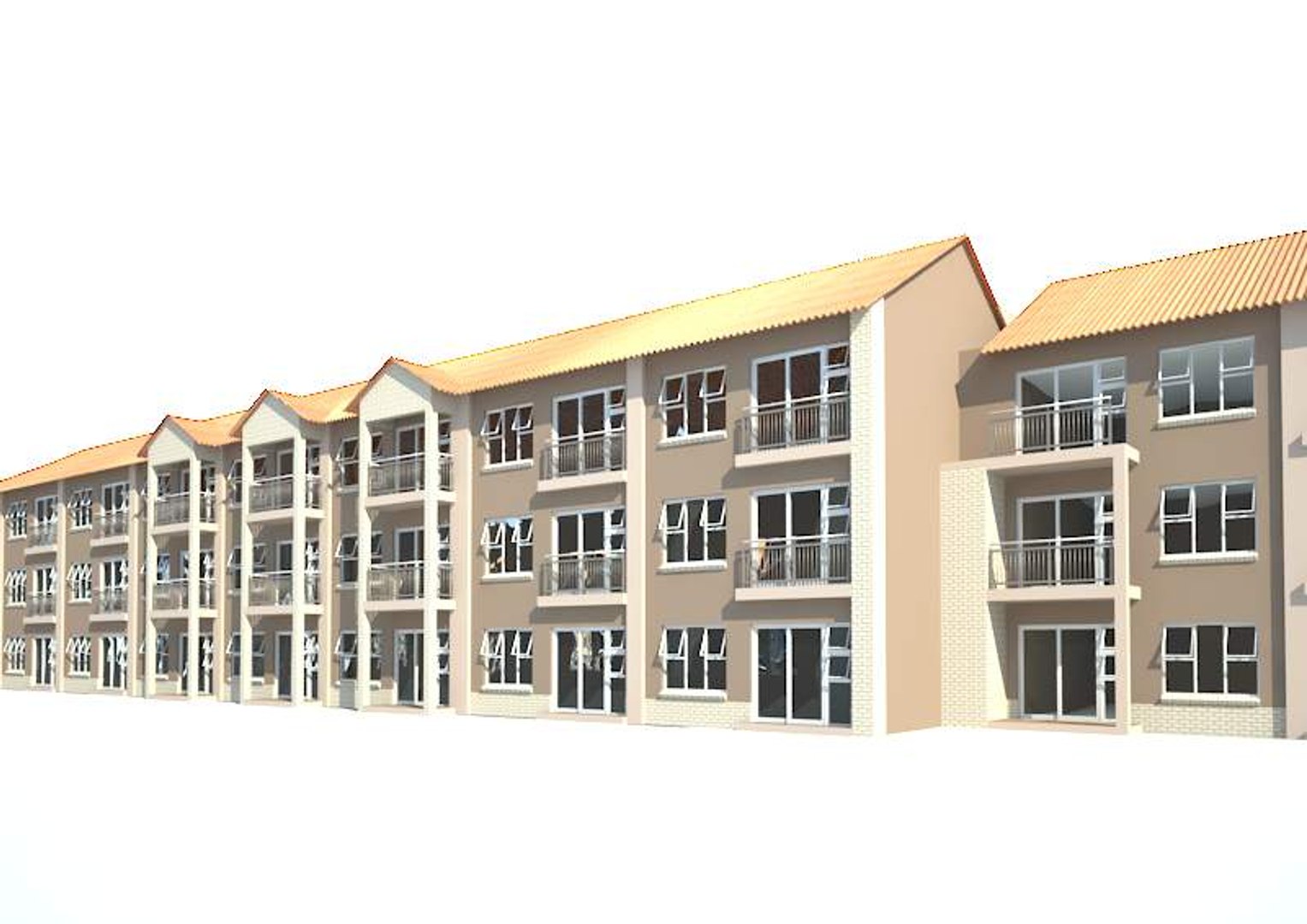 apartment complex 3d model