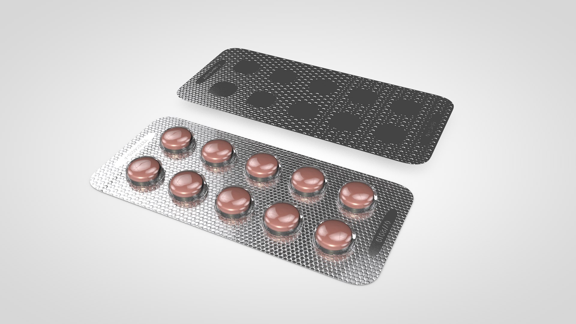 3d model pill blister