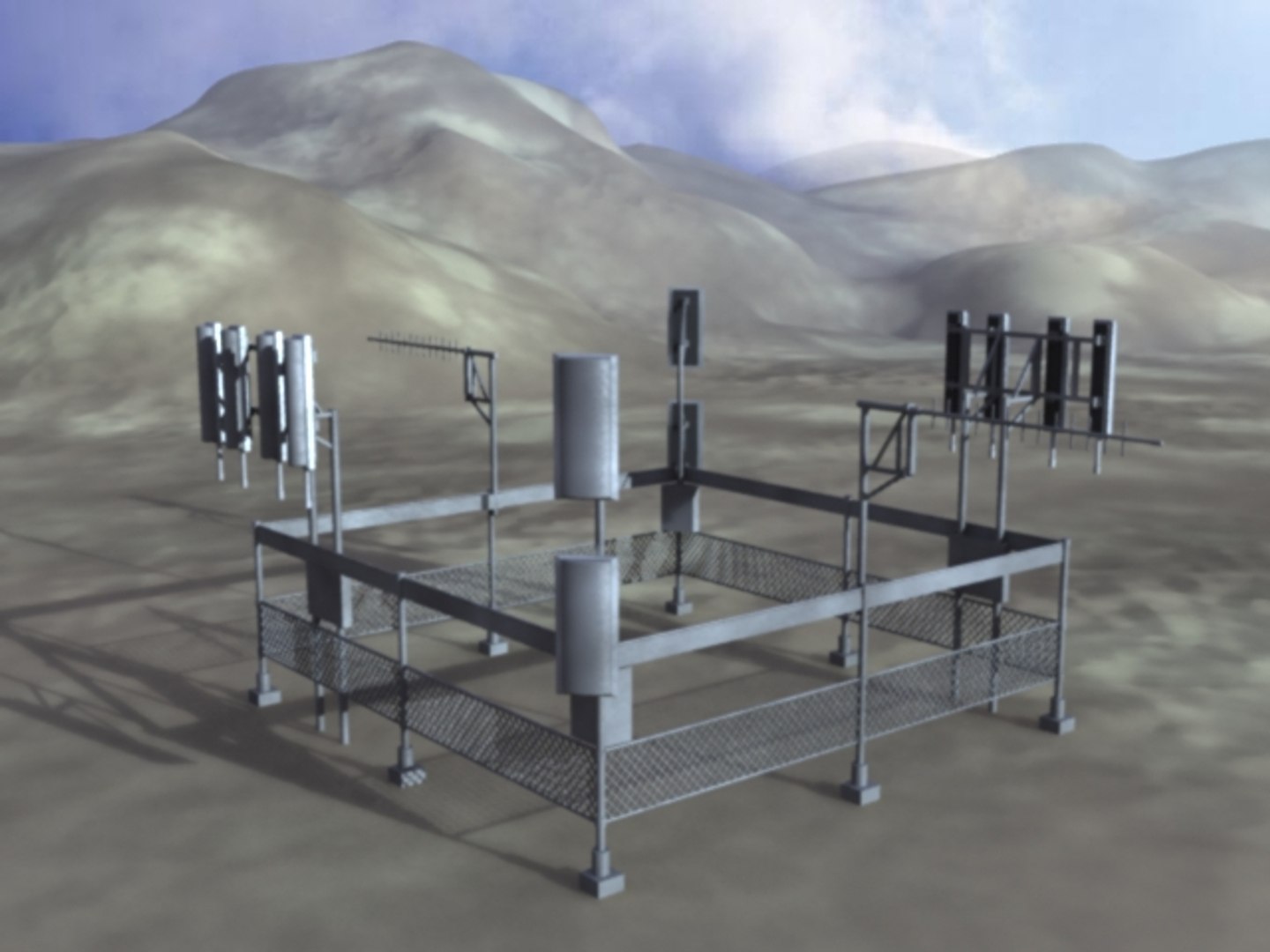 3dsmax Ground Cell Array
