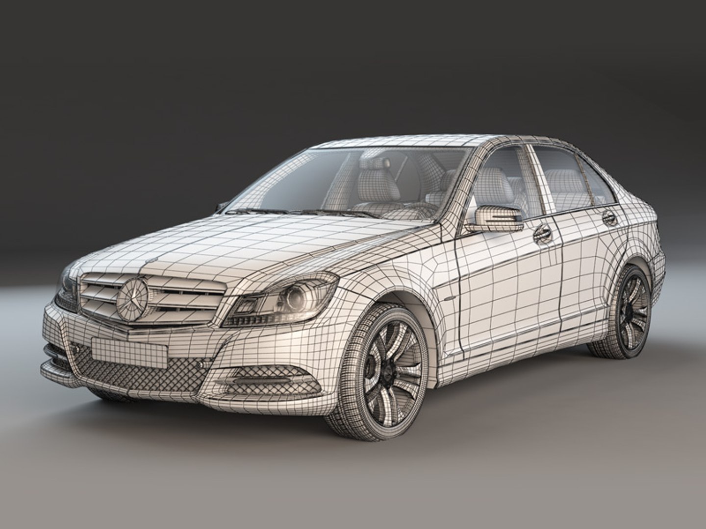 Mercedes C-class 3d Model