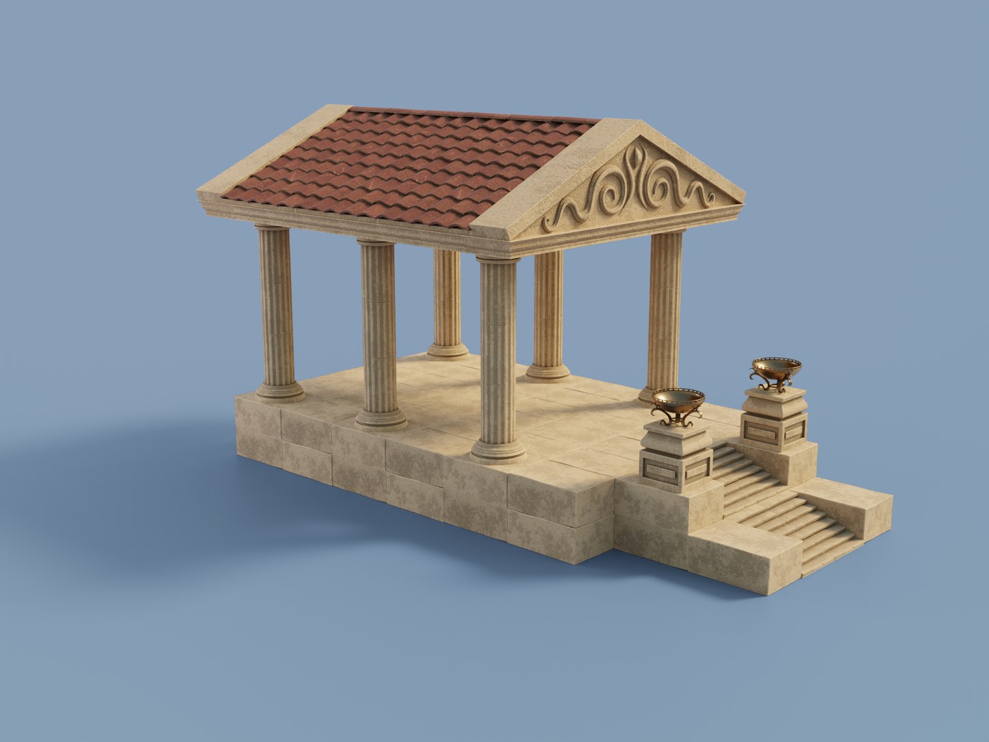 3D Ancient Temple Building Set - TurboSquid 1845889
