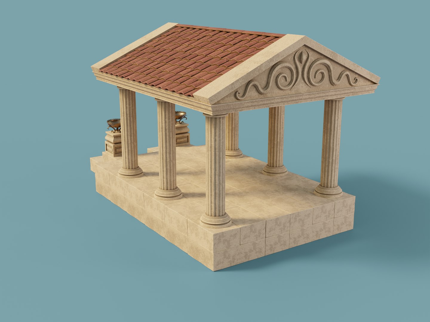 3D Ancient Temple Building Set - TurboSquid 1845889