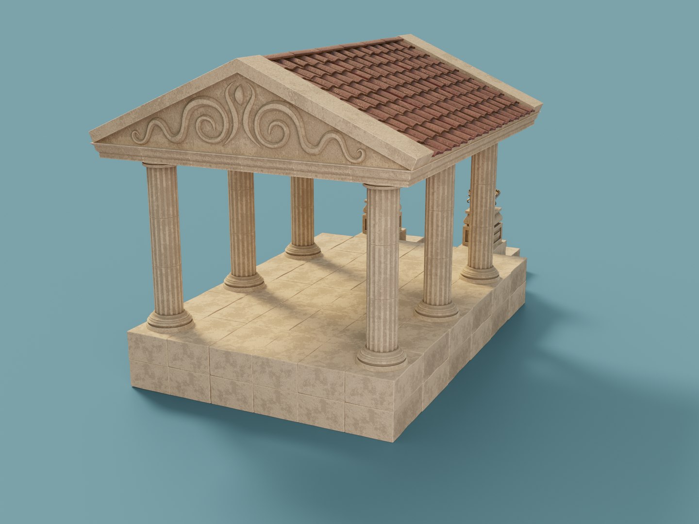 3D Ancient Temple Building Set - TurboSquid 1845889
