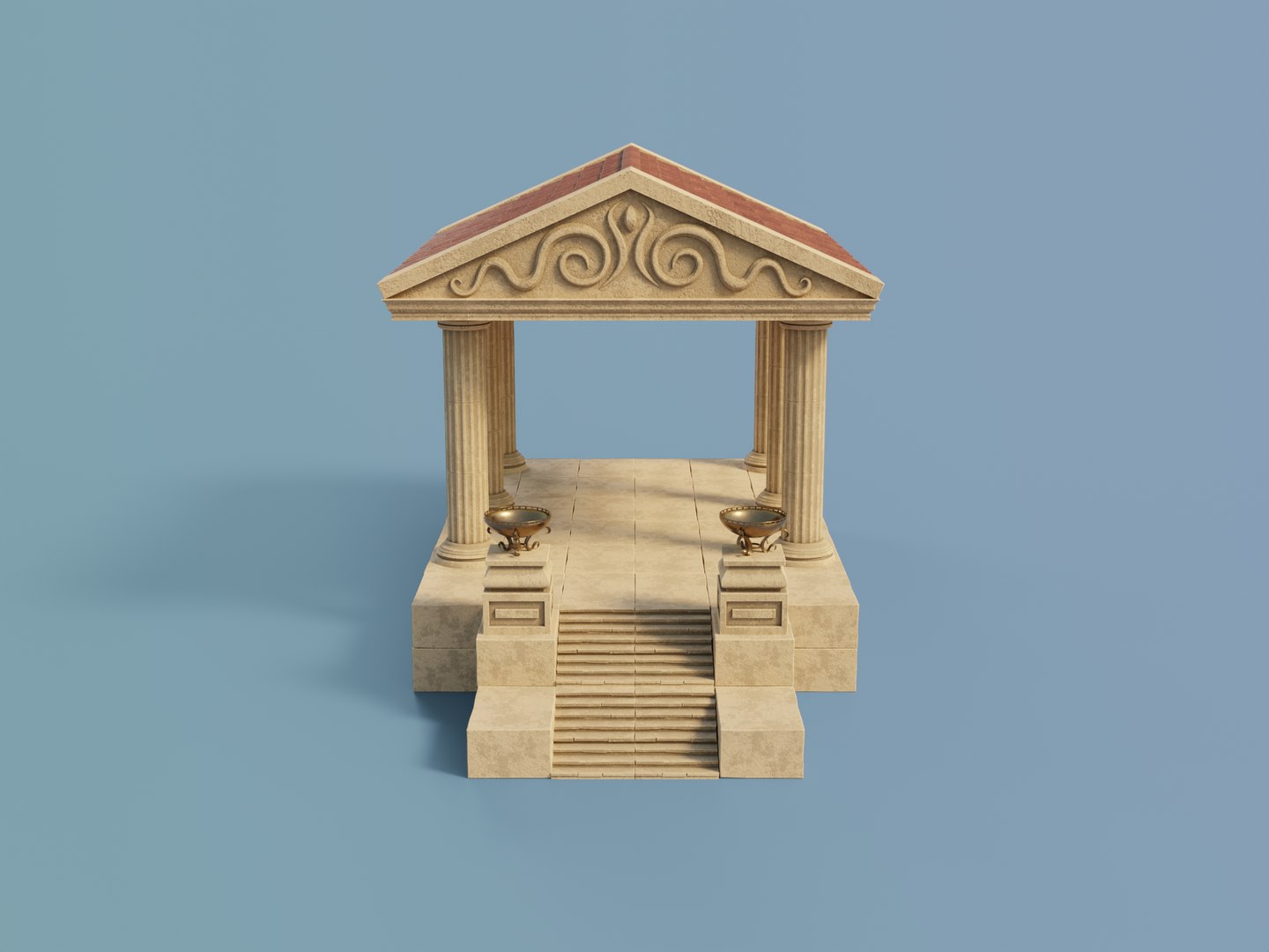 3D Ancient Temple Building Set - TurboSquid 1845889
