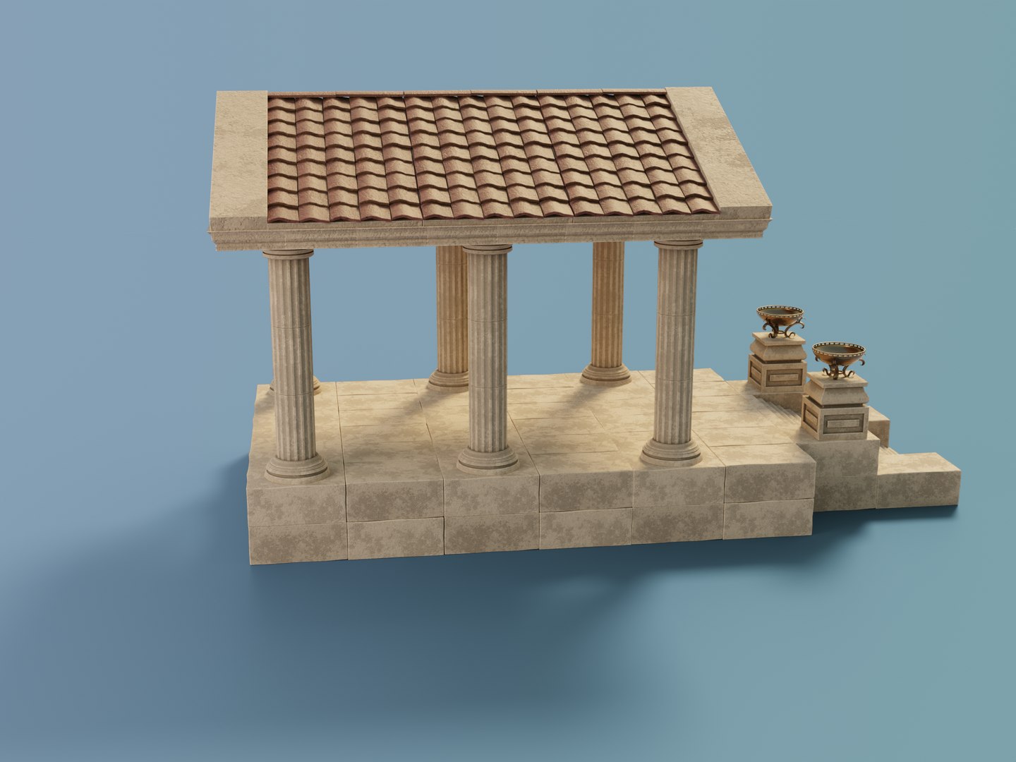 3D Ancient Temple Building Set - TurboSquid 1845889