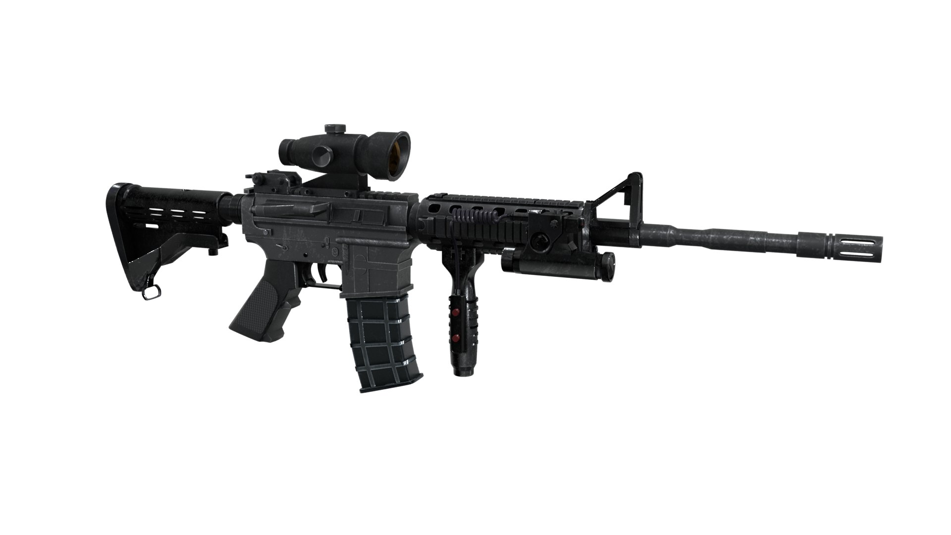 M4A Assault Riffle 3D Model - TurboSquid 1798857