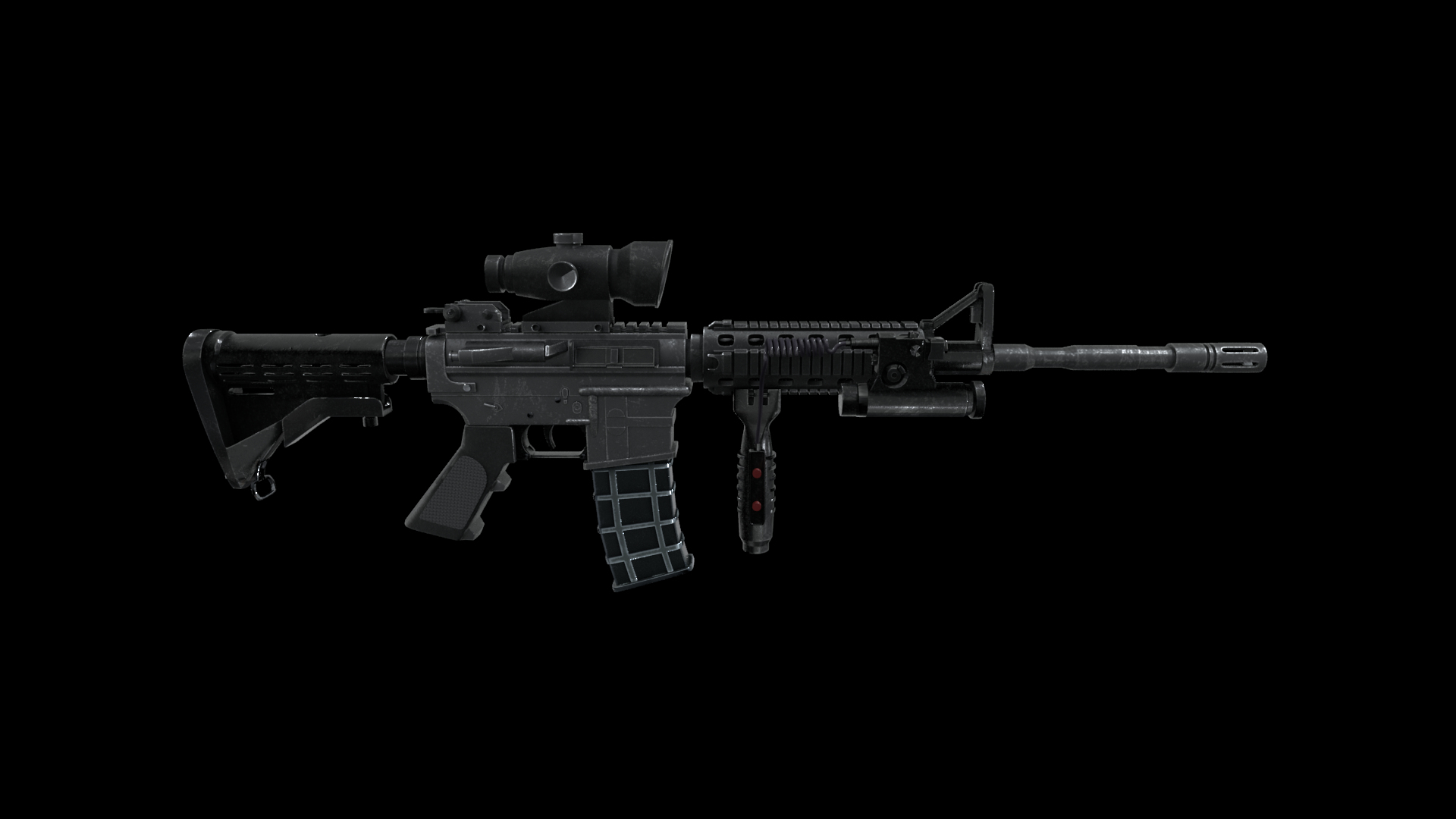 M4A Assault Riffle 3D Model - TurboSquid 1798857