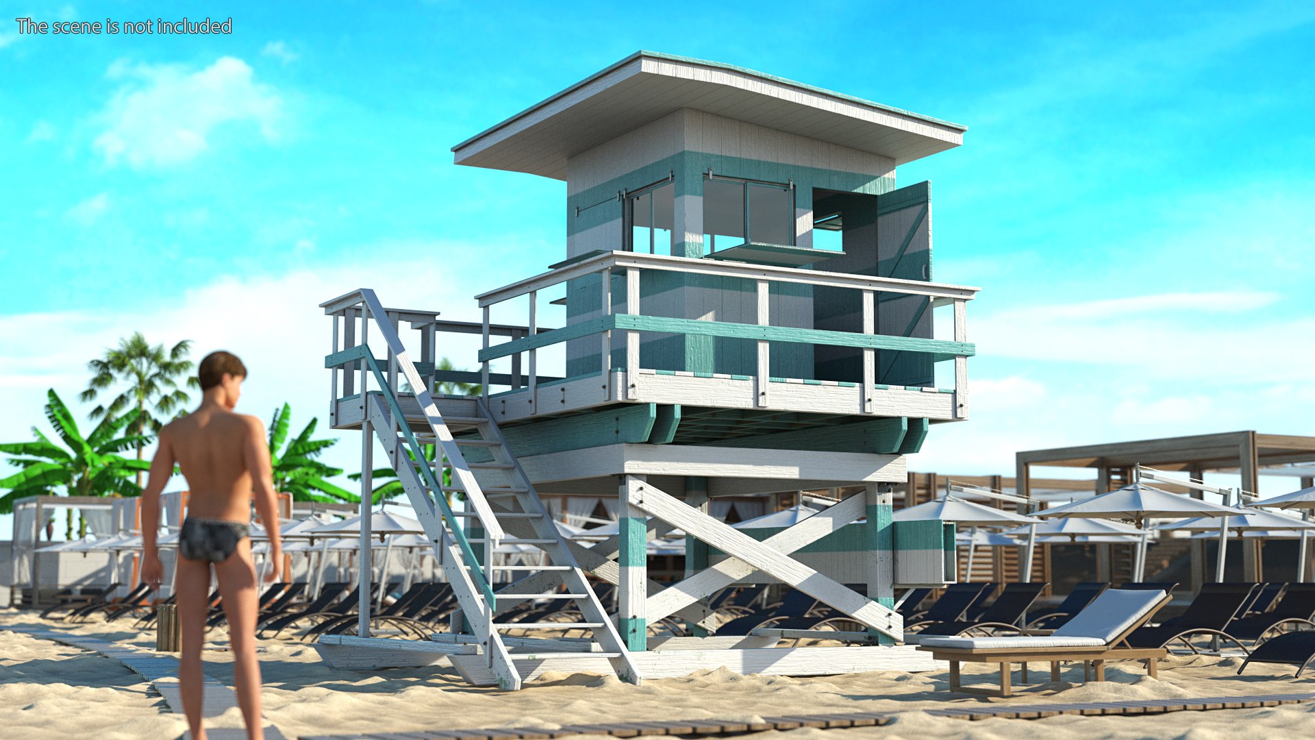 3D Lifeguard Tower - TurboSquid 1719811