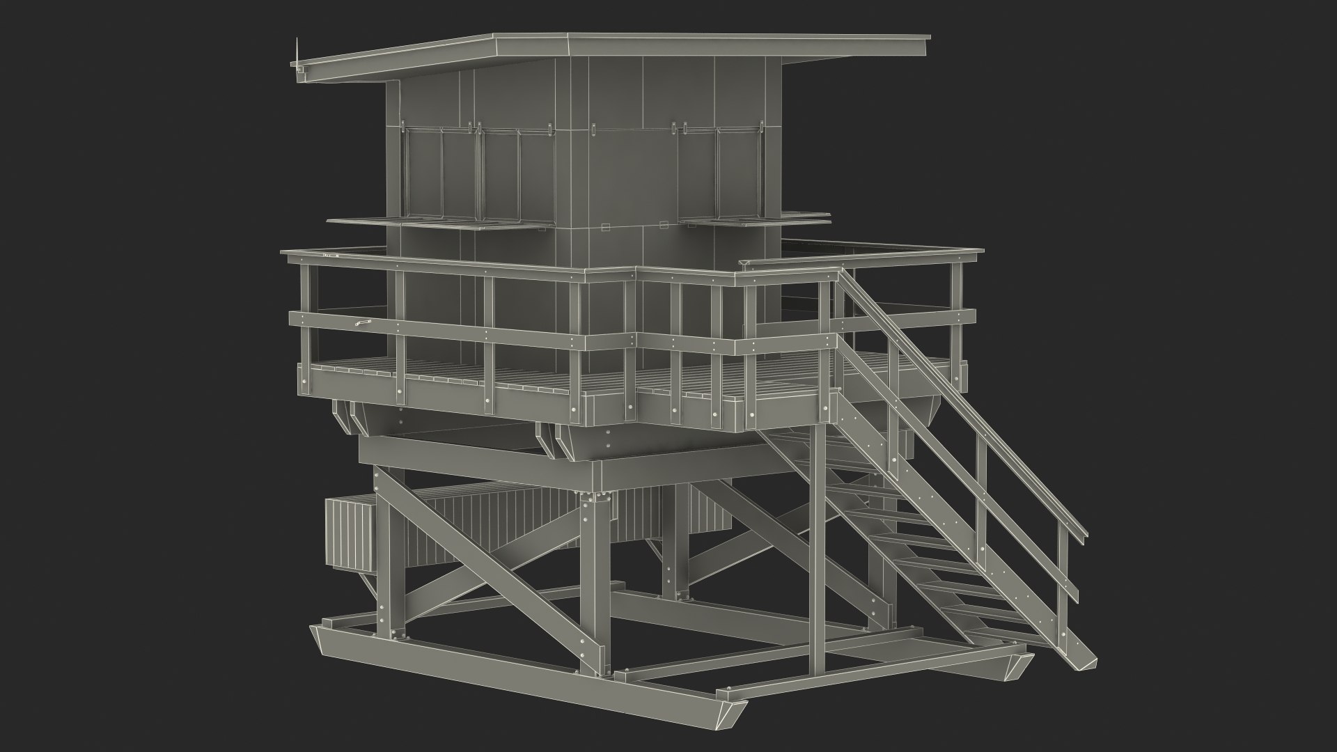 3D Lifeguard Tower - TurboSquid 1719811