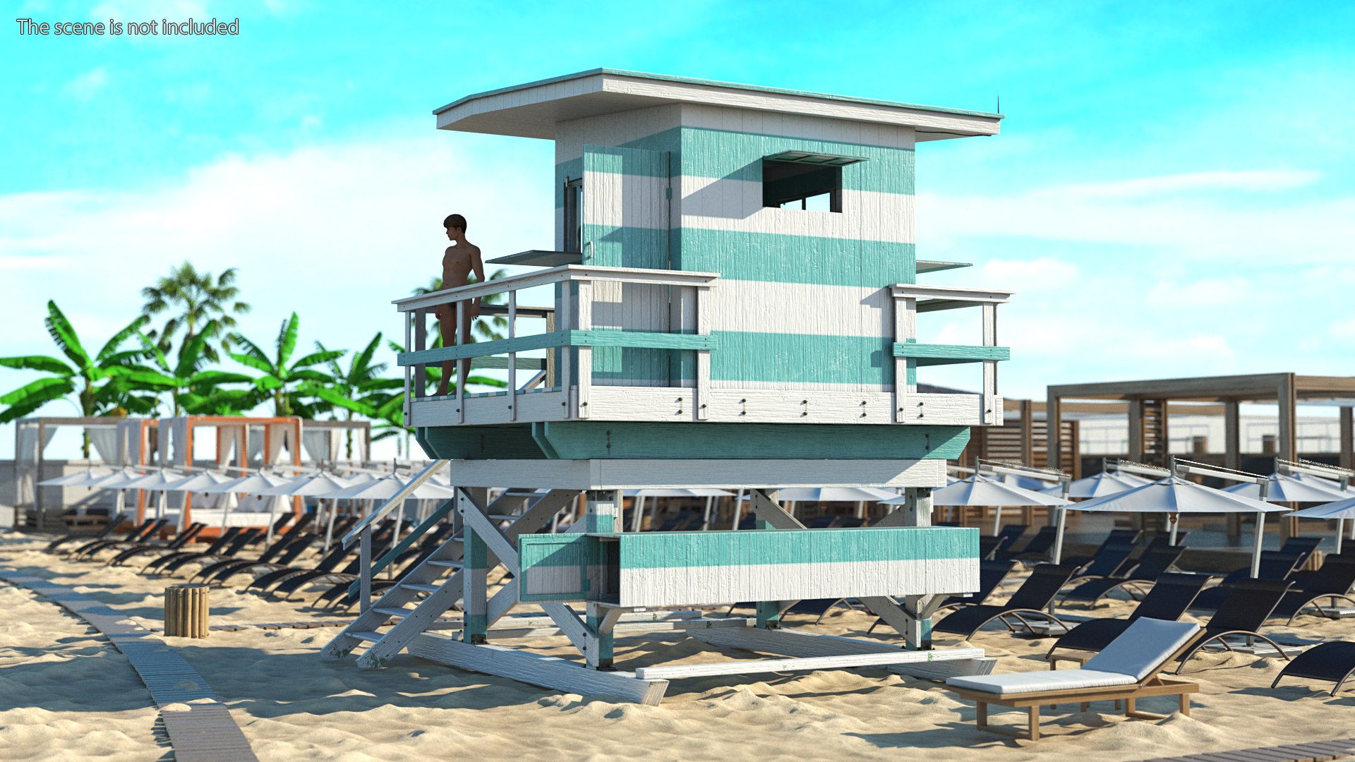3D Lifeguard Tower - TurboSquid 1719811