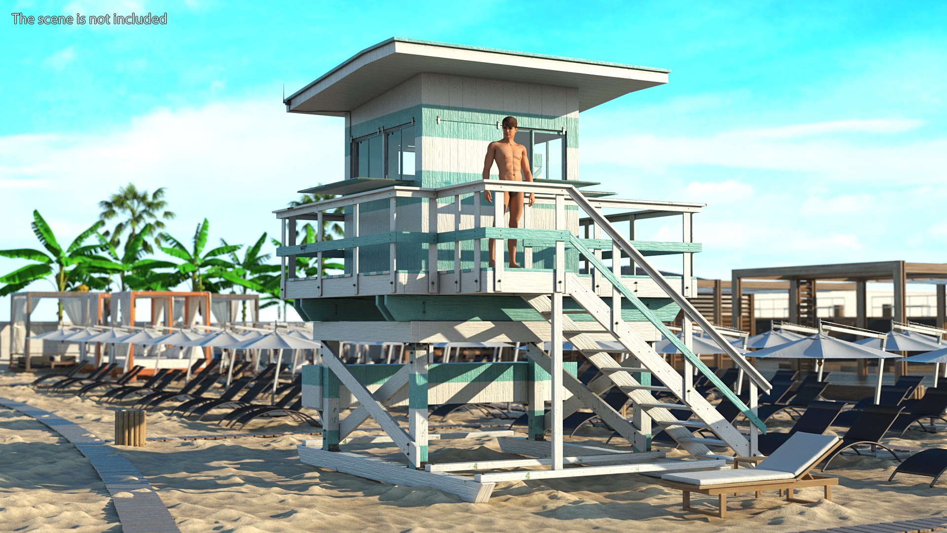 3D Lifeguard Tower - TurboSquid 1719811