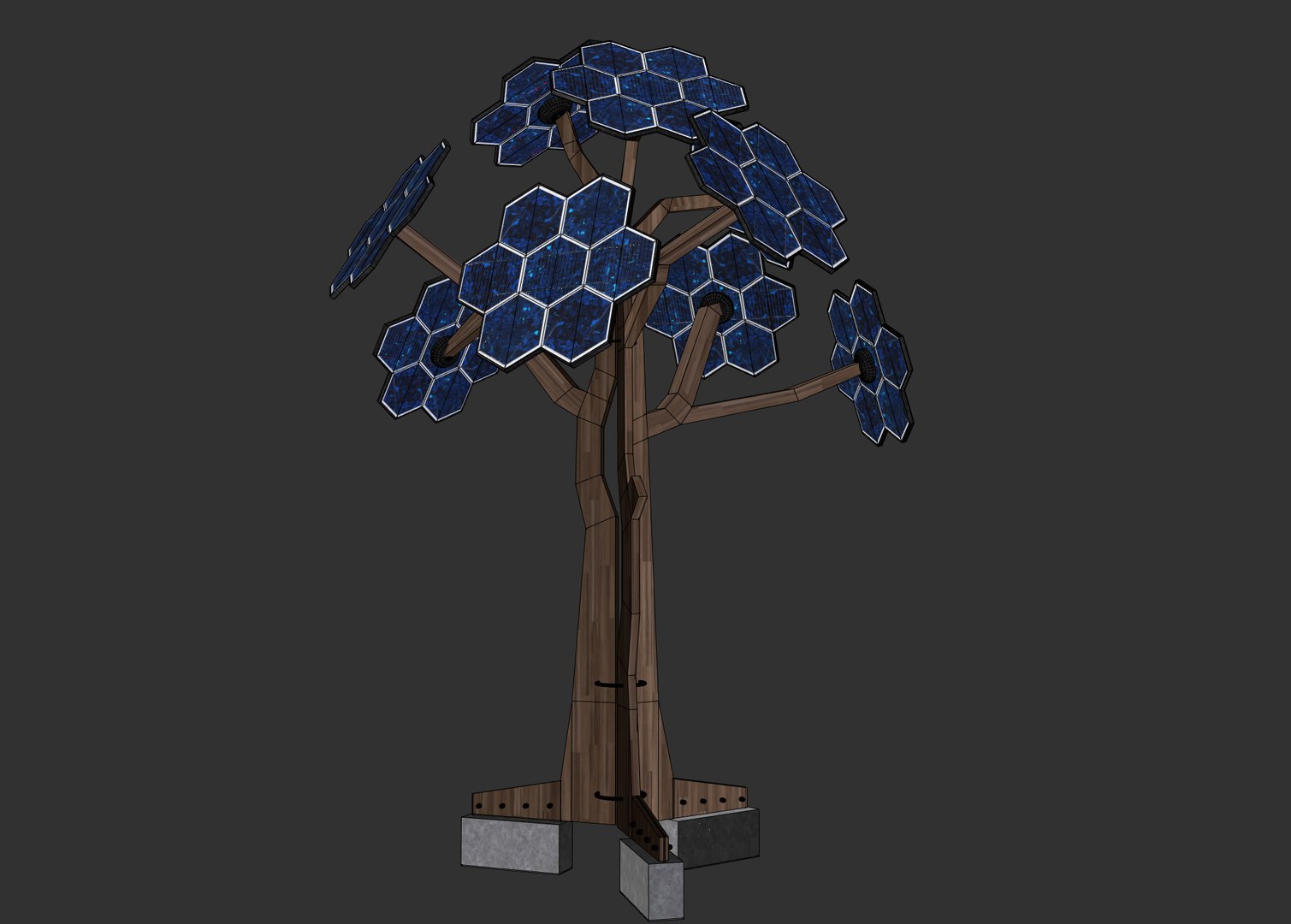 Future Energy Solar Trees 3D Model - TurboSquid 1534496