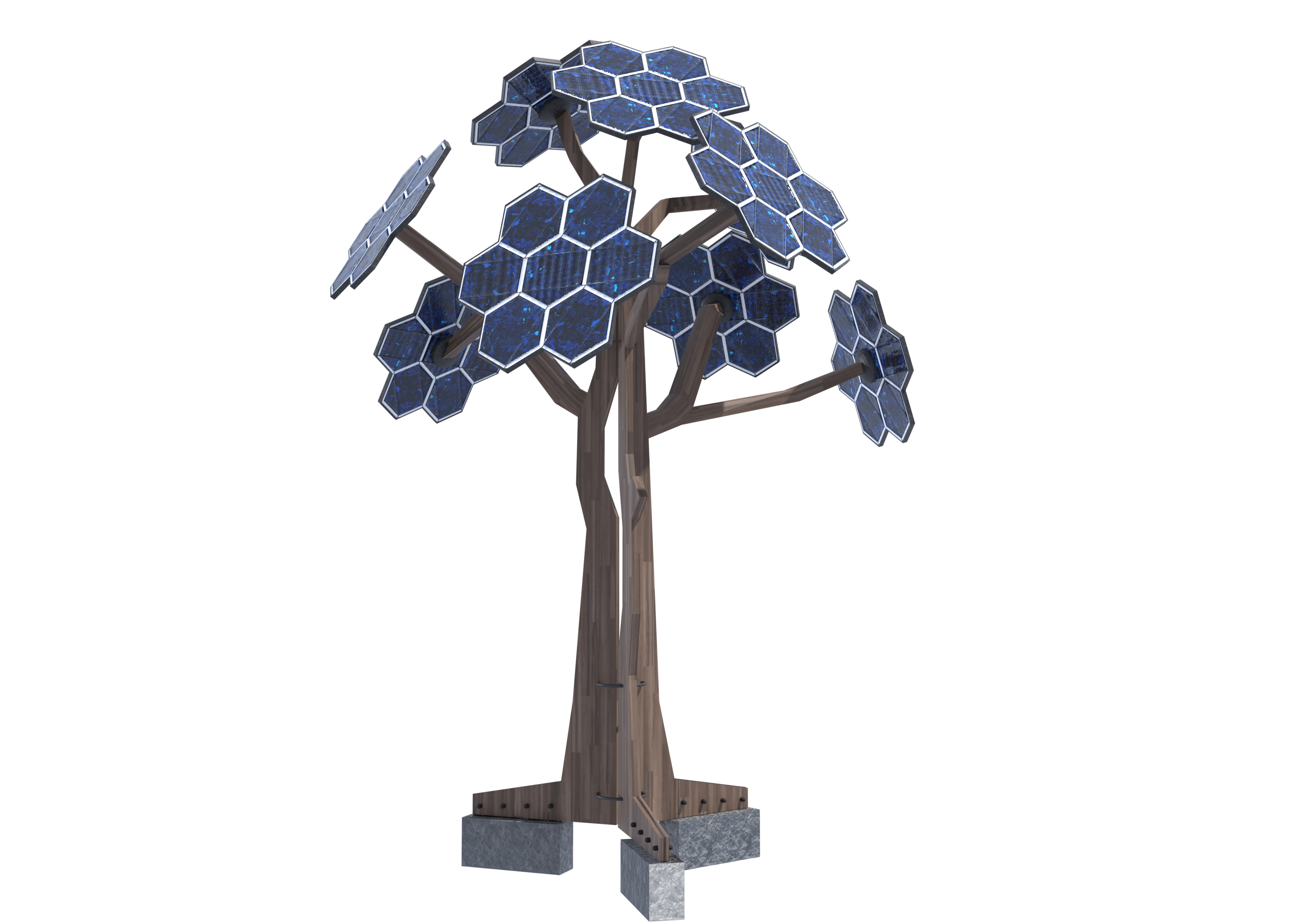 Future energy solar trees 3D model - TurboSquid 1534496