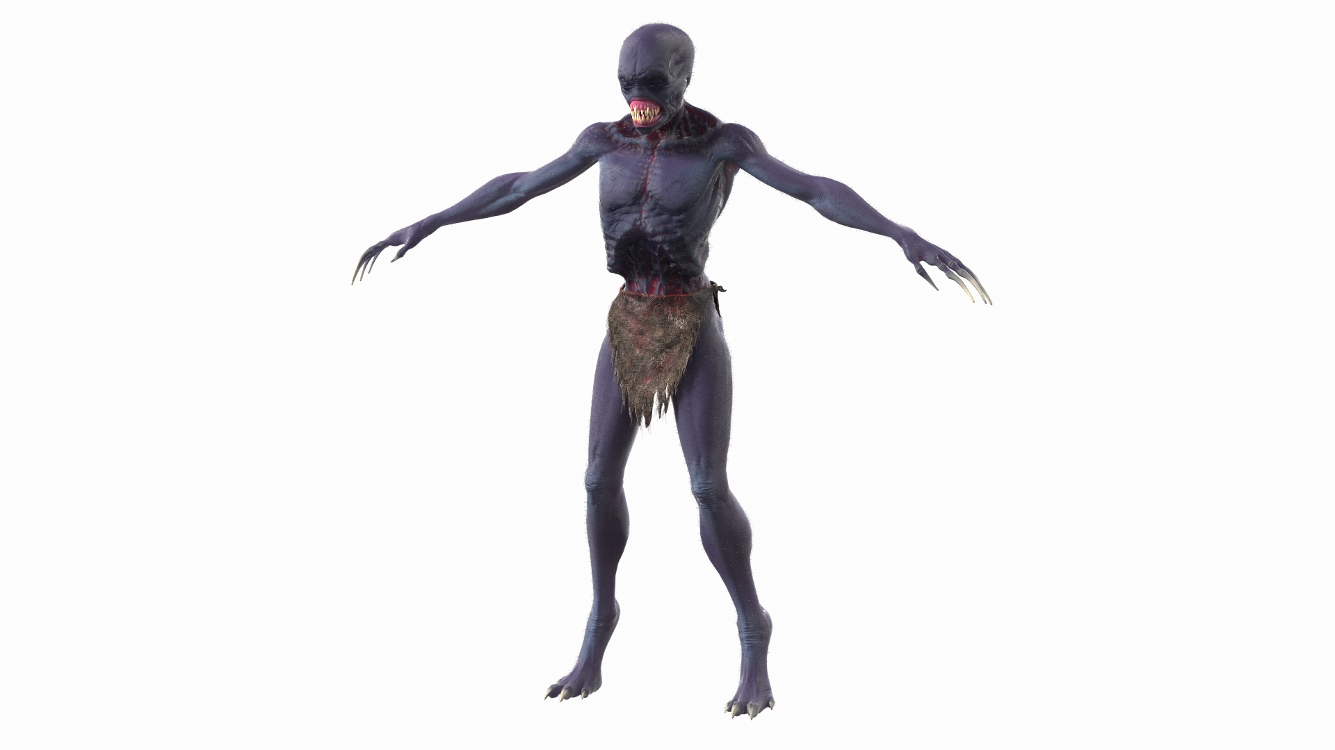 Creature T Pose Fur 3D Model - TurboSquid 1703656