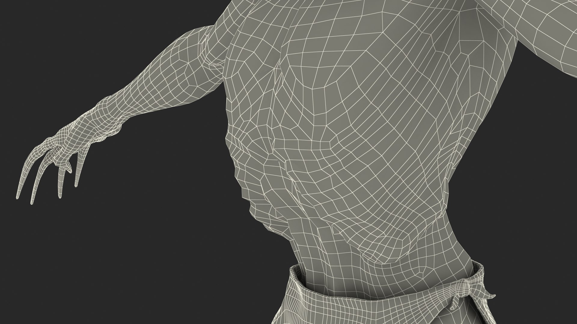 Creature t pose fur 3D model - TurboSquid 1703656