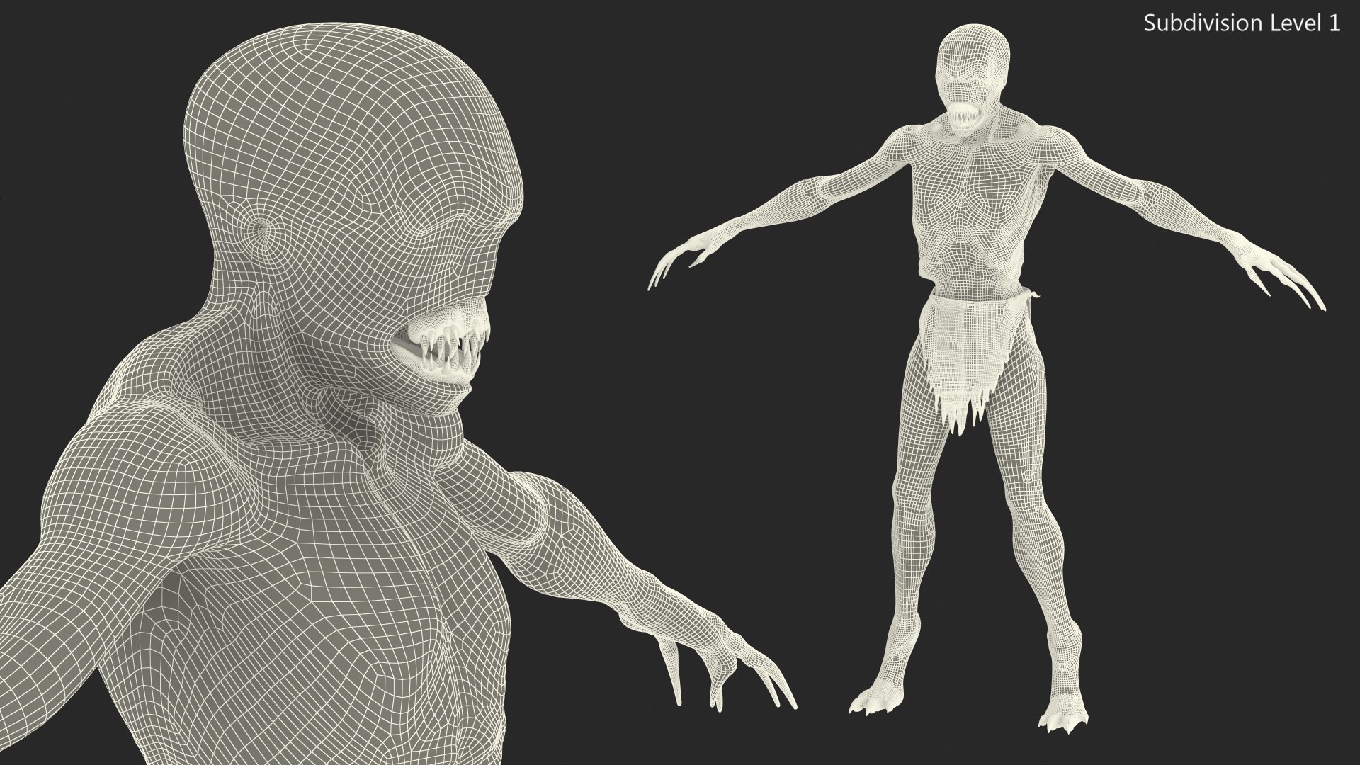 Creature t pose fur 3D model - TurboSquid 1703656