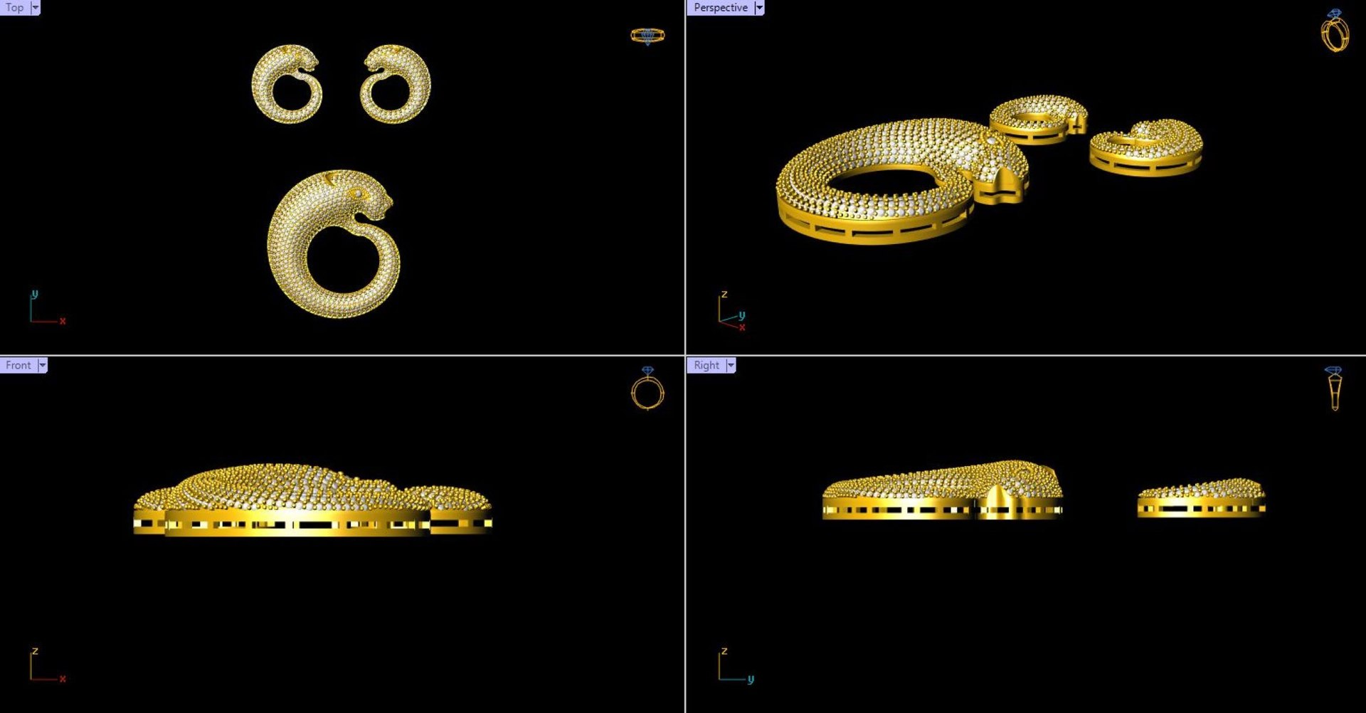 Modern Side Piece Necklace 3D CAD File 3D Model - TurboSquid 2301563