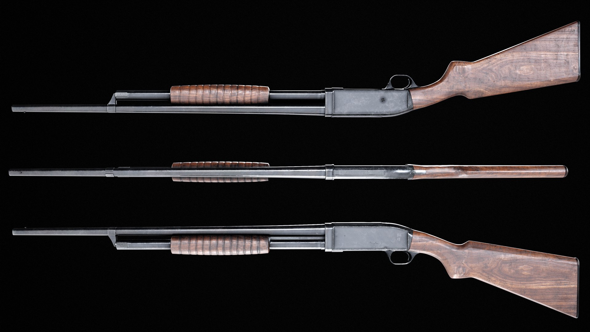 3D Model Remington Model 10 WWII Shotgun - TurboSquid 2225964