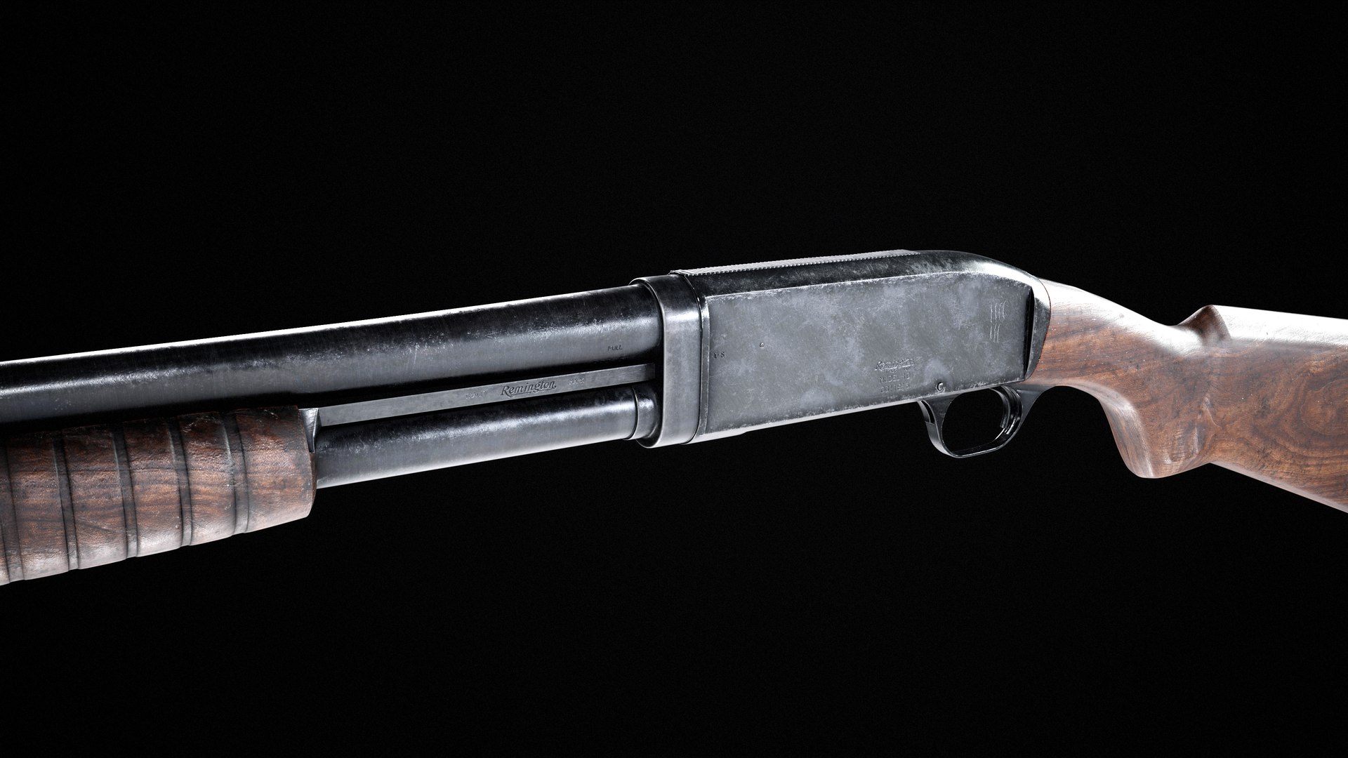 3D Model Remington Model 10 WWII Shotgun - TurboSquid 2225964