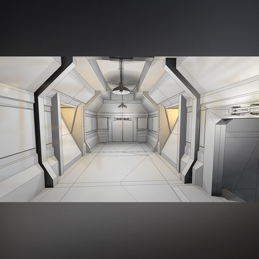 3ds sci-fi interior armory