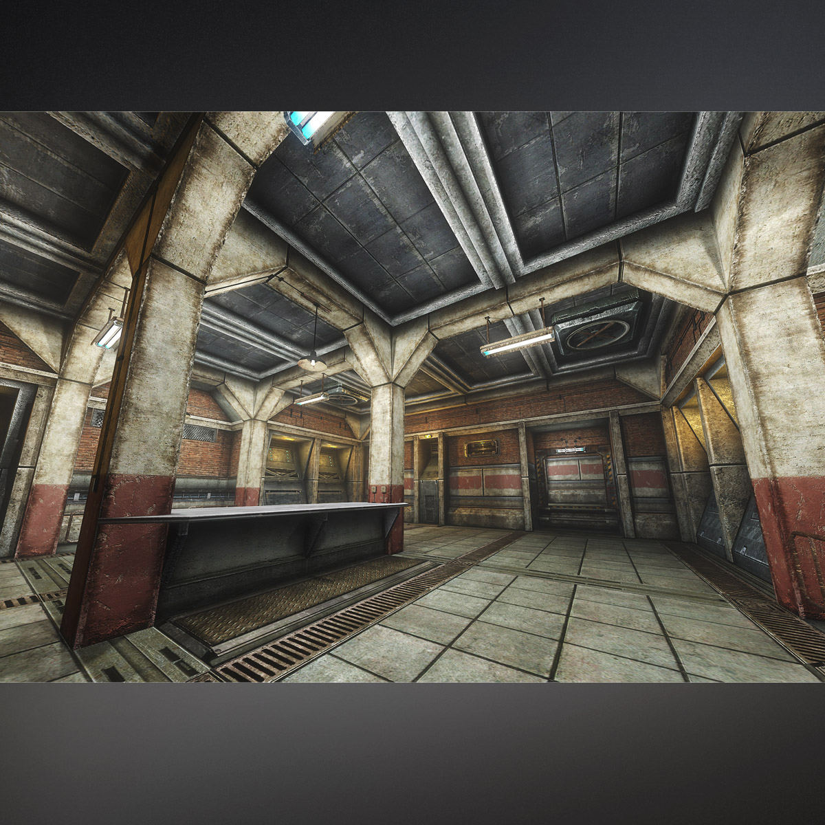 3ds sci-fi interior armory