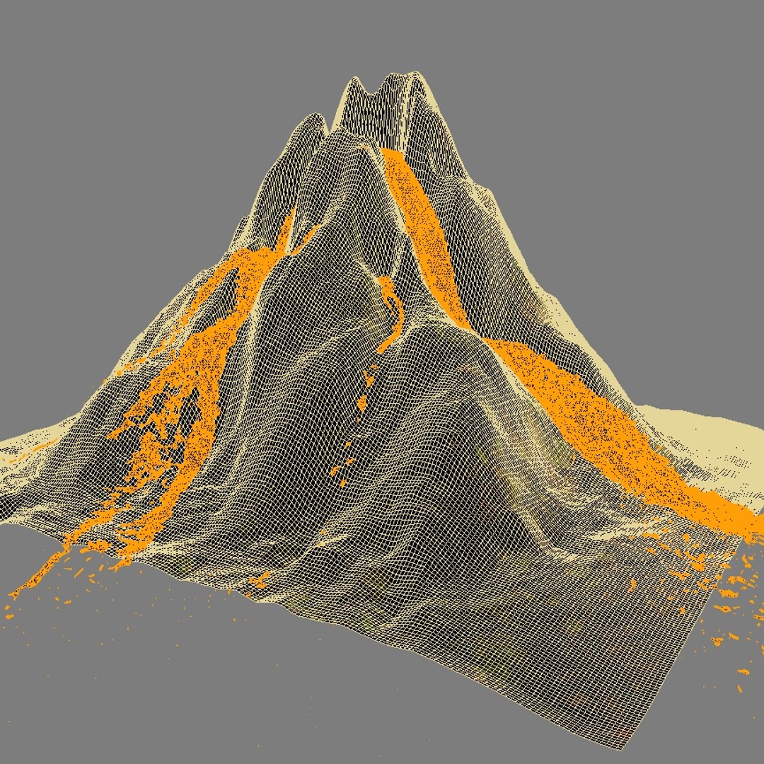 3ds Max Volcano V-ray Scanline Low-poly