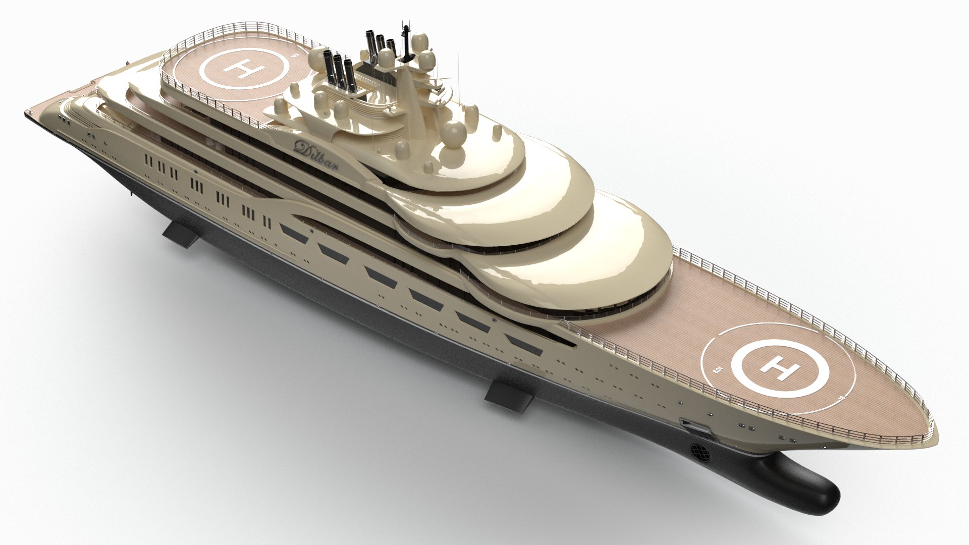 Lurssen Dilbar Superyacht Dynamic Simulation 3D model - TurboSquid 2084927