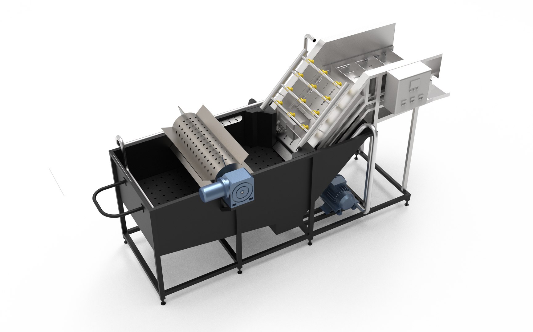 Vegetable And Fruit Washing Machine 3D Model - TurboSquid 1866469