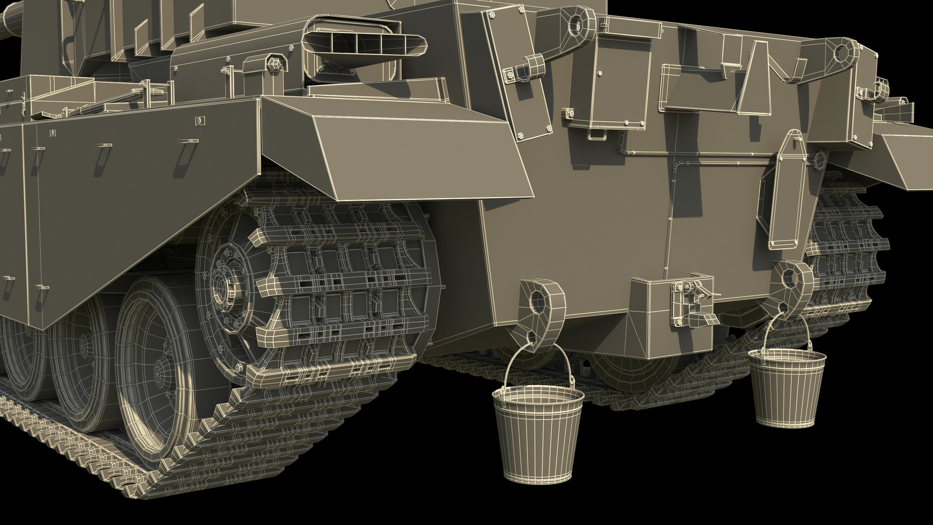3D british heavy tank fv4005 model - TurboSquid 1655830