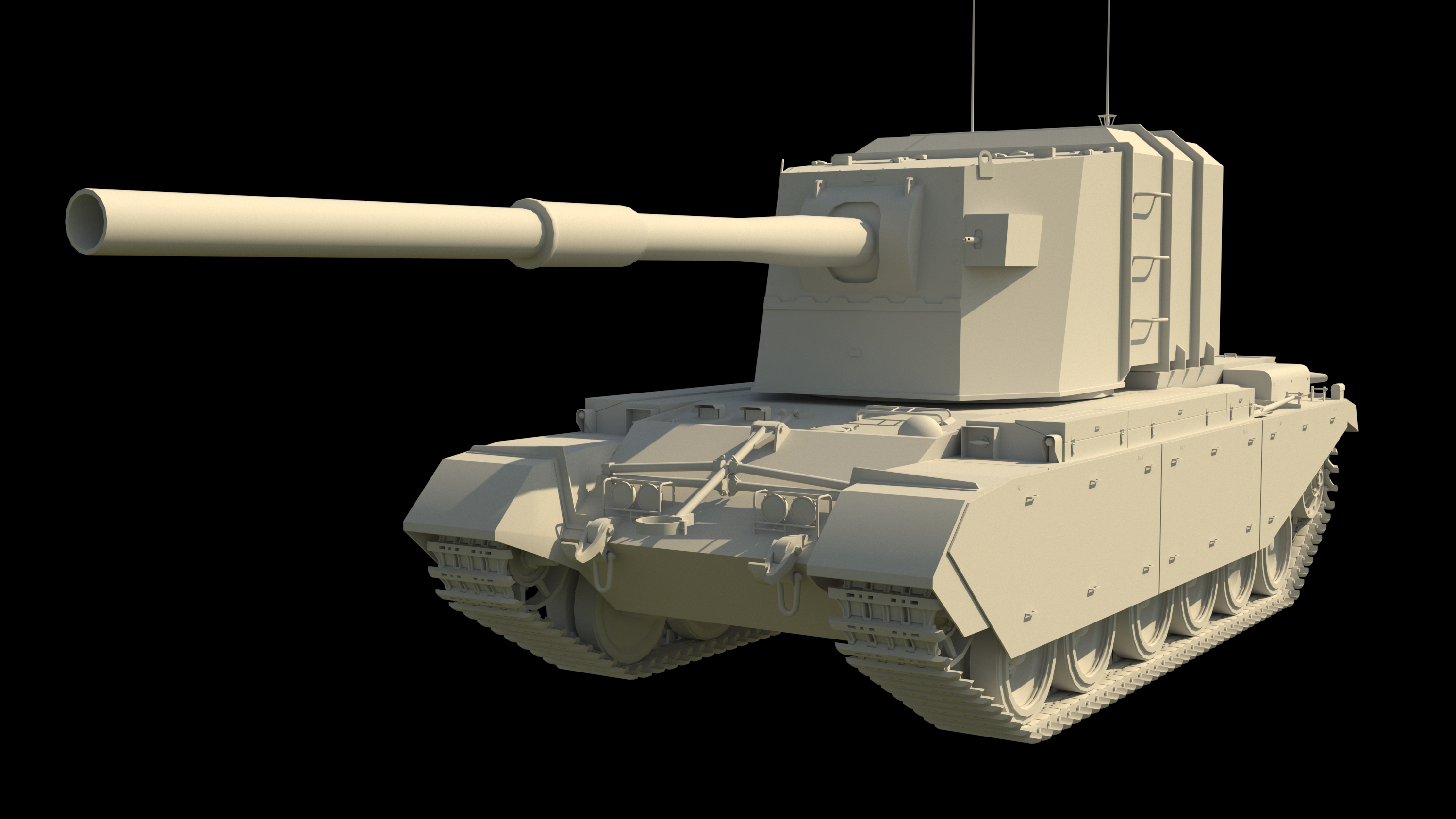 3D british heavy tank fv4005 model - TurboSquid 1655830