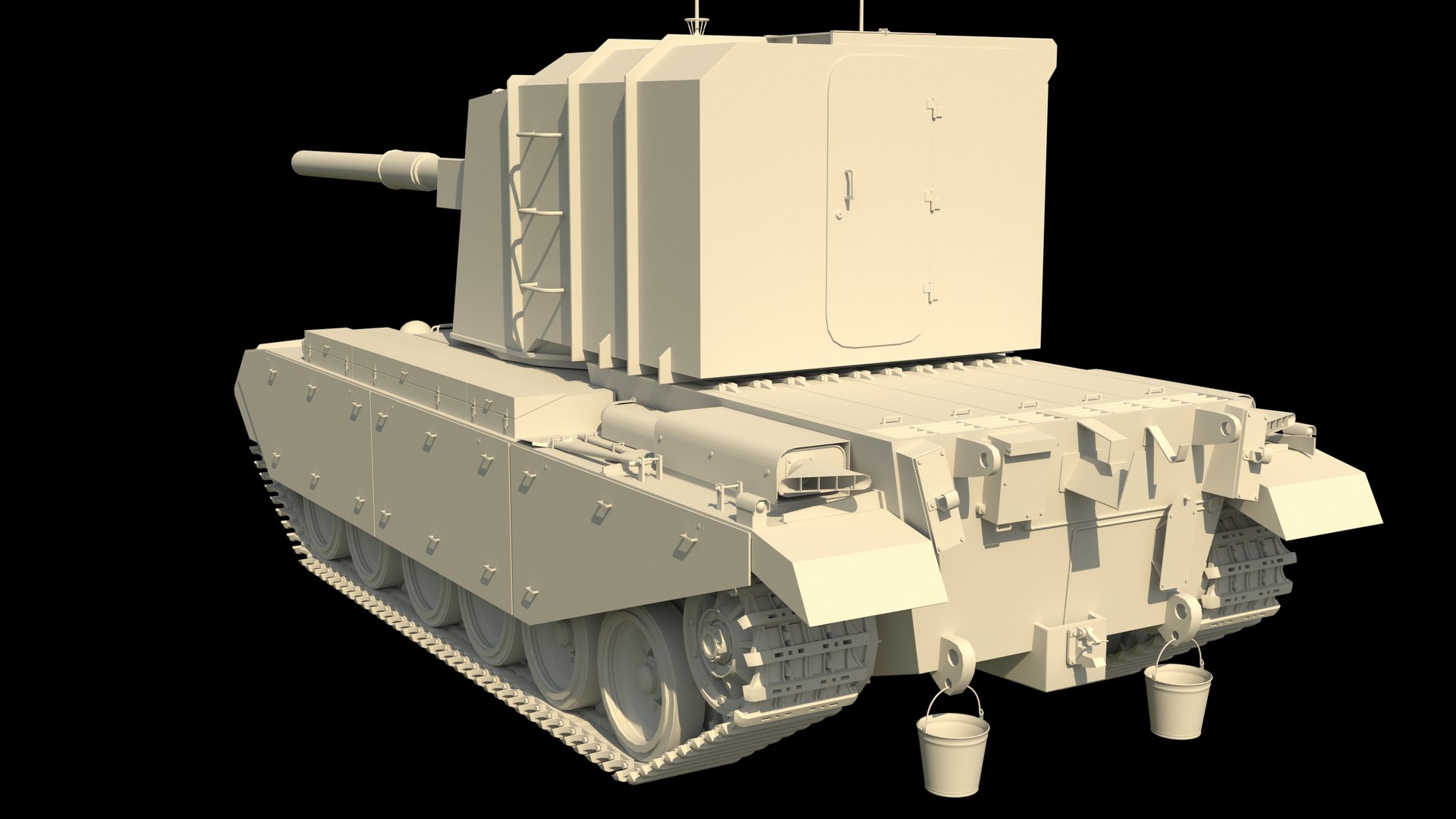 3D British Heavy Tank Fv4005 Model - TurboSquid 1655830