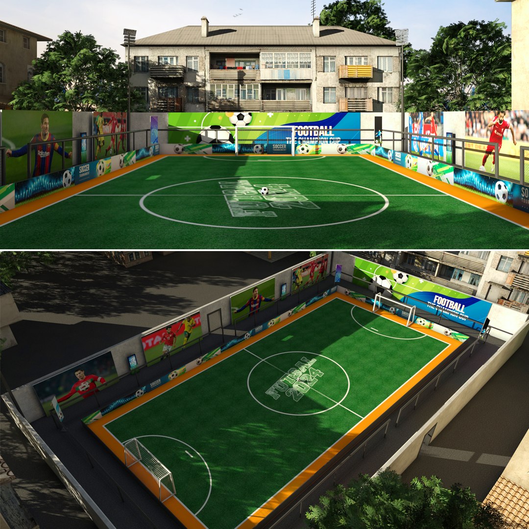 3D Street Football Court - TurboSquid 2271253