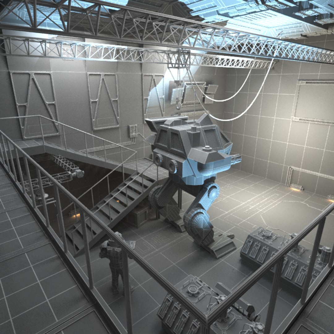 scene terminal computers 3d model