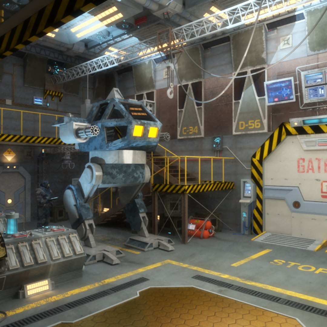 scene terminal computers 3d model