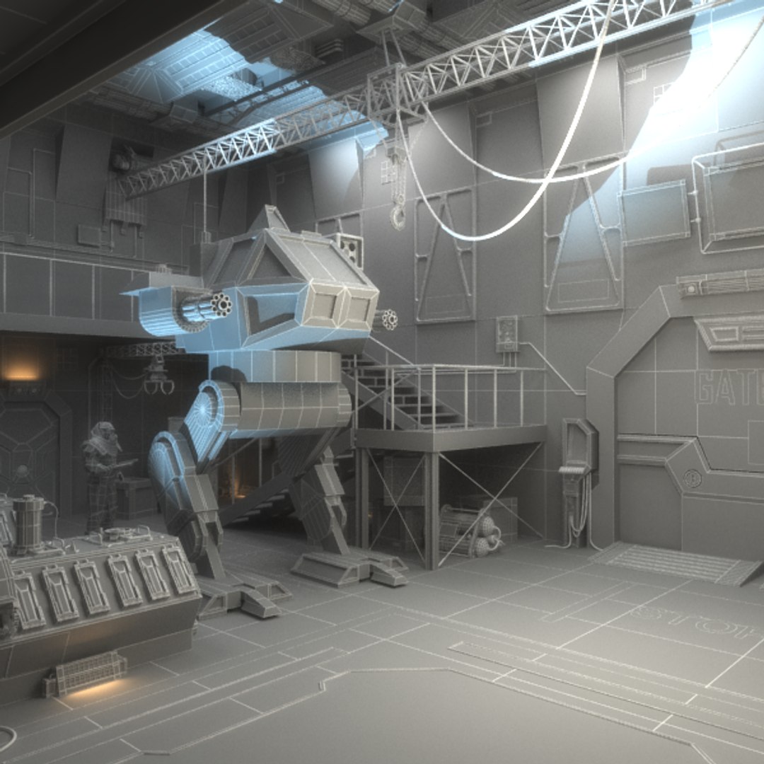 scene terminal computers 3d model