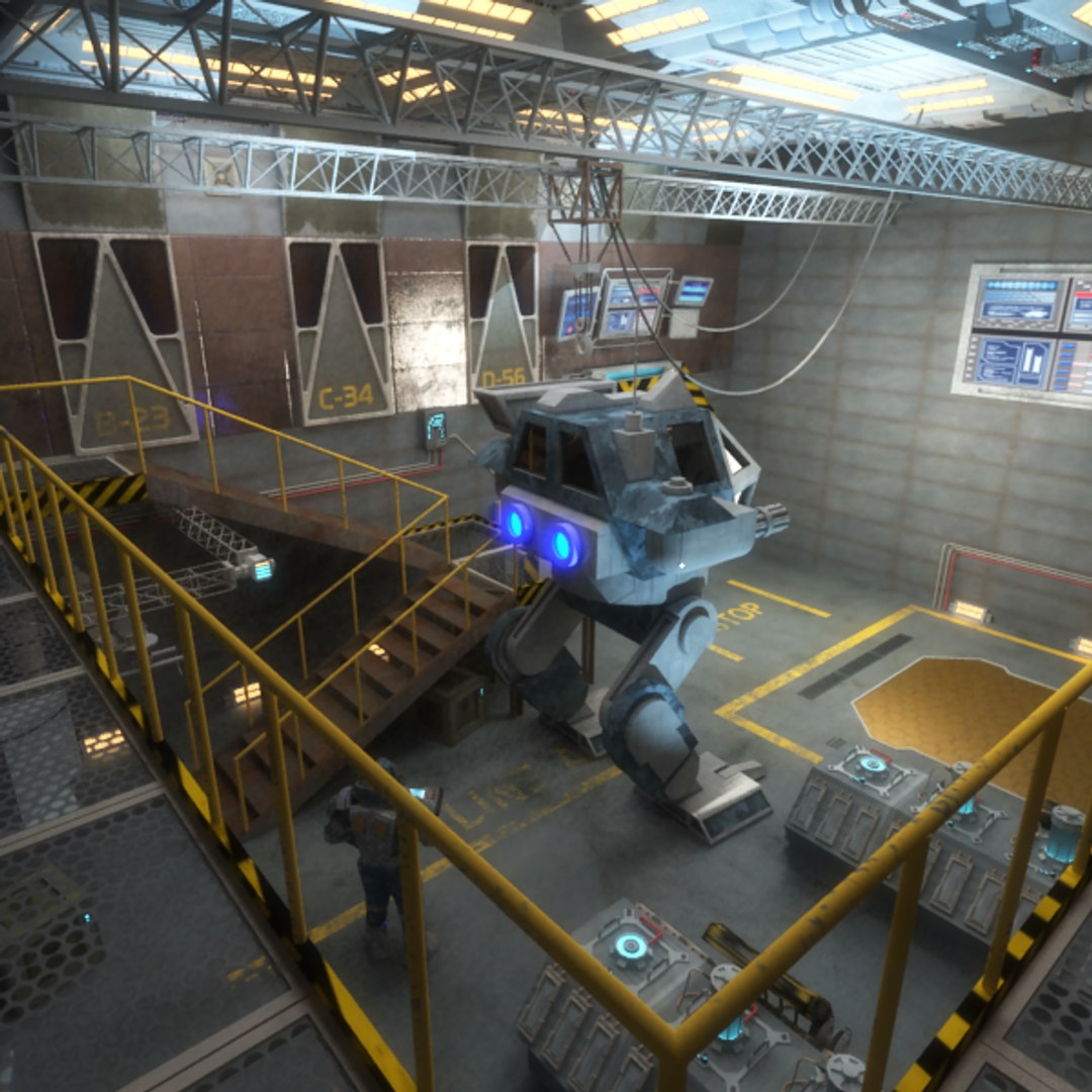 scene terminal computers 3d model