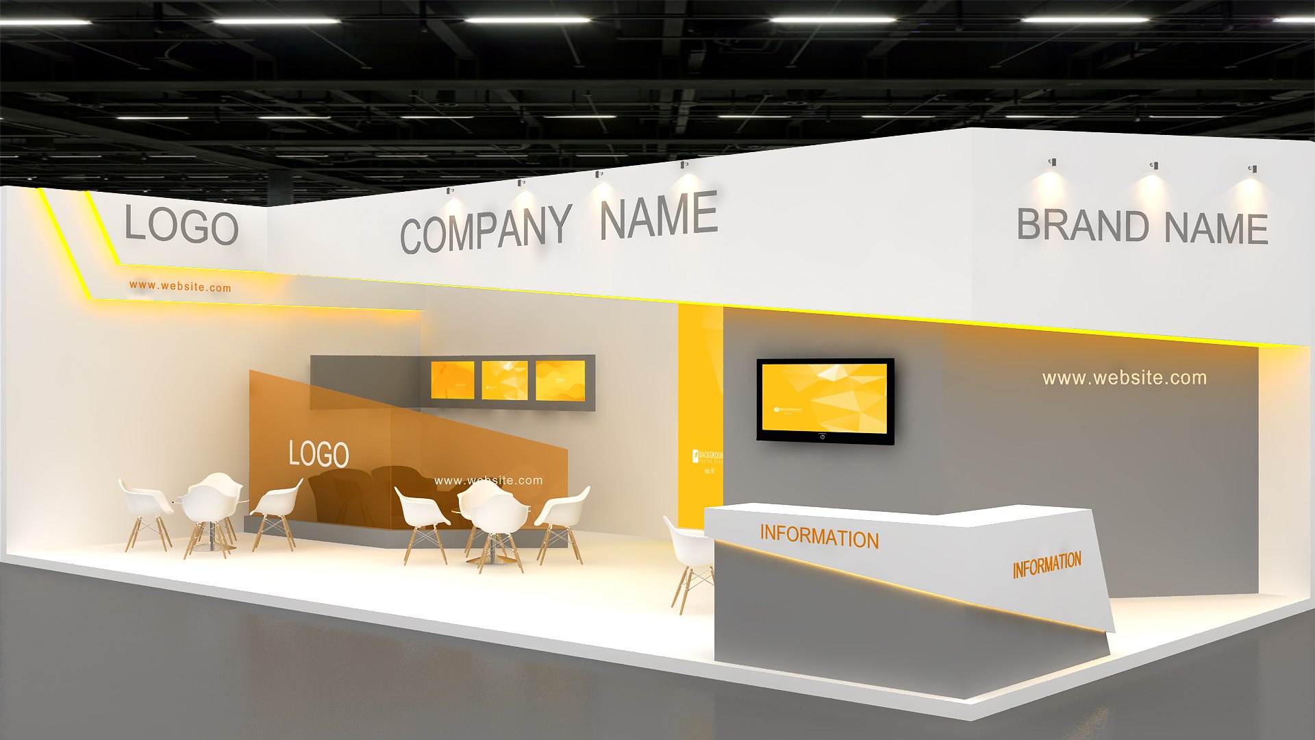 3D 3D Model Exhibition Booth - TurboSquid 2349325