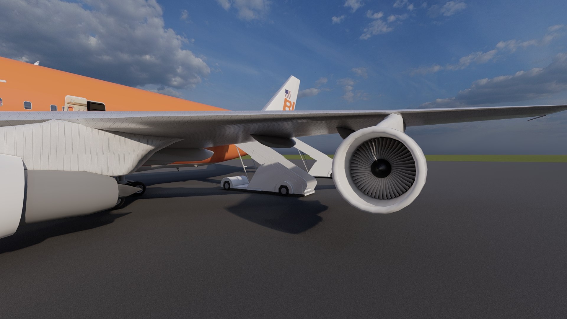 3D Braniff Boeing 747 Model - TurboSquid 2221689