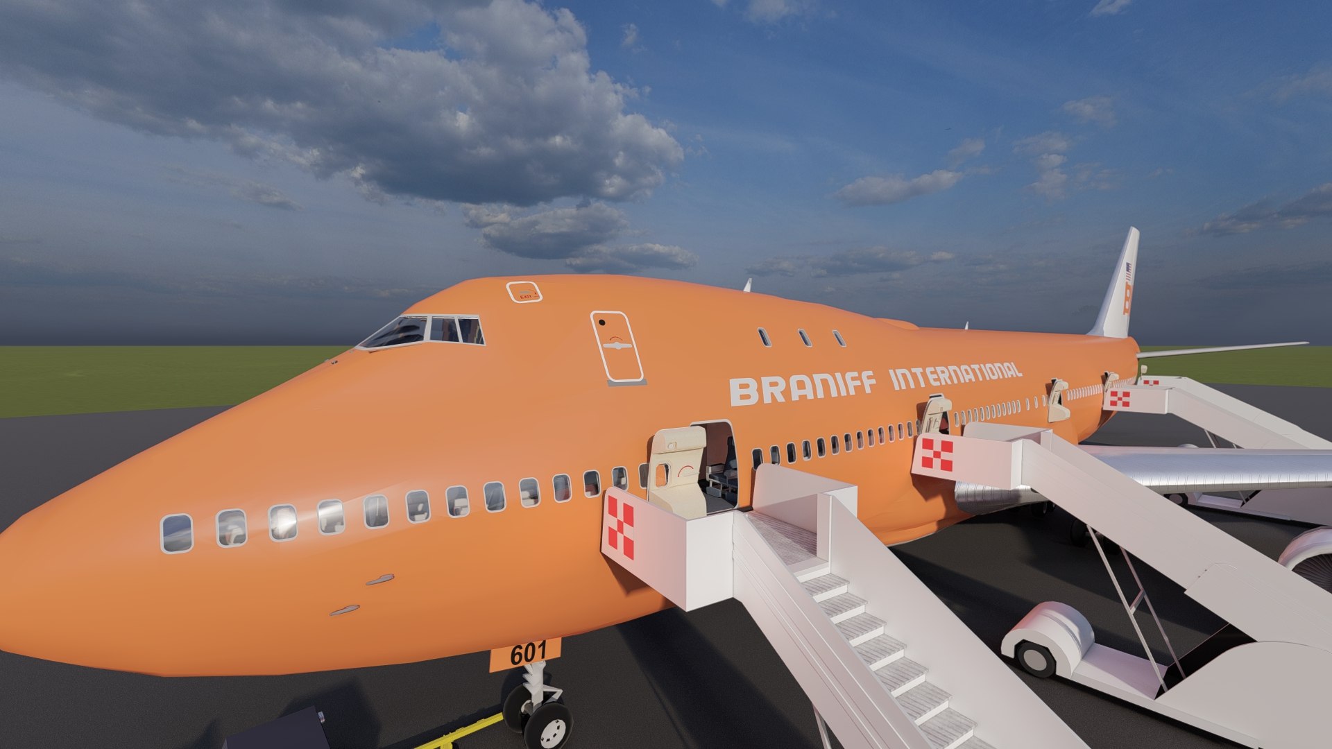 3D Braniff Boeing 747 Model - TurboSquid 2221689