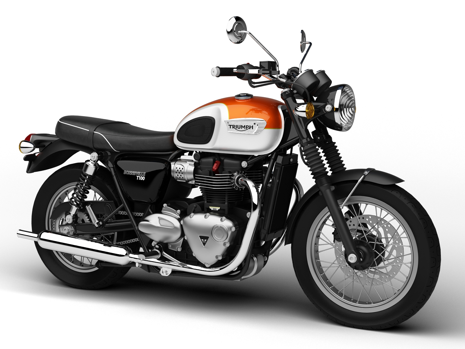 3d triumph bonneville t100 2017 model